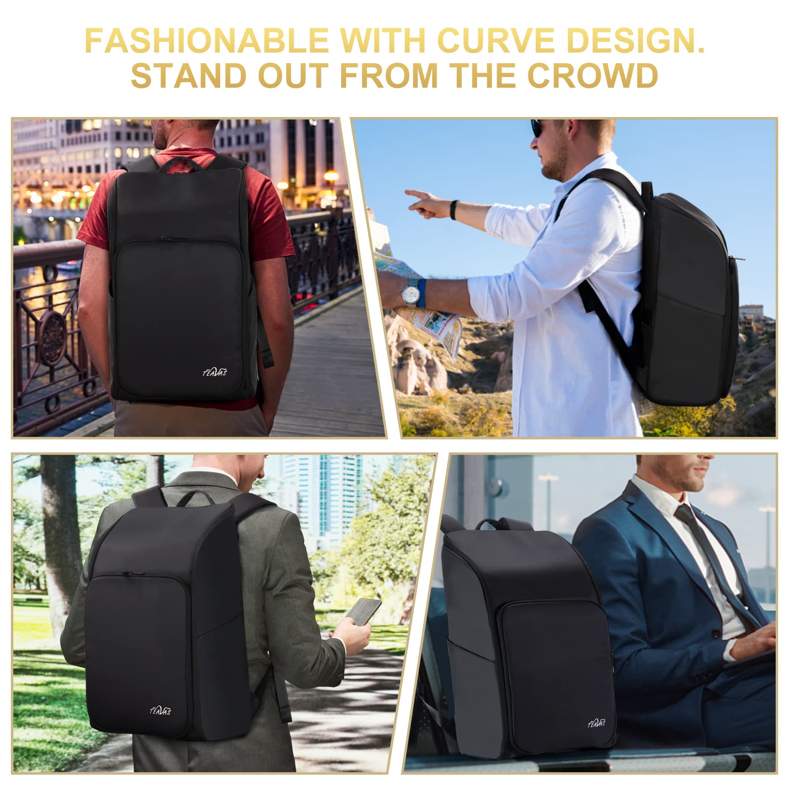 TEAVAS Large Bartender Bag- 16 Inch Portable Bar Bag Backpack, Travel ...