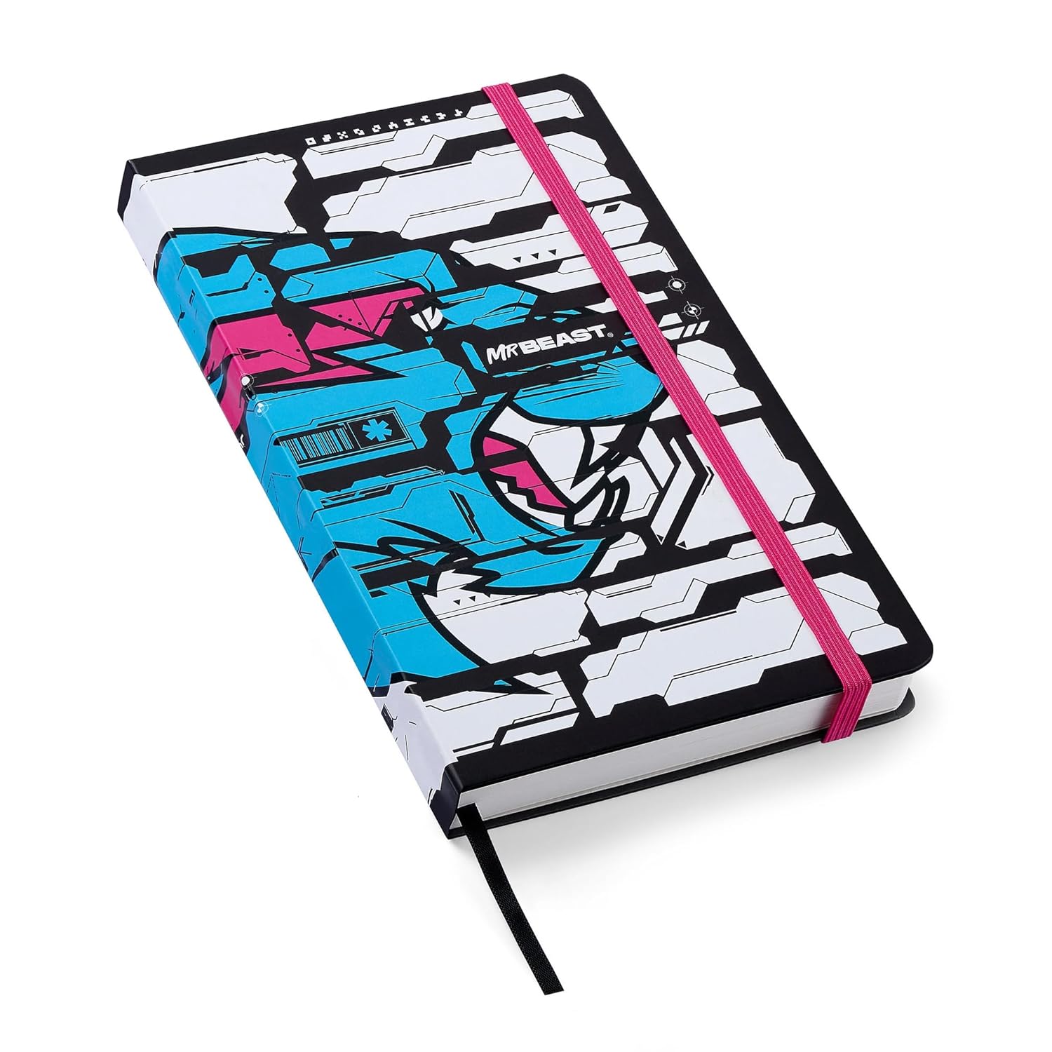 MrBeast Hard Cover Notebook, 96 Page Lined Black Journal Notebook ...