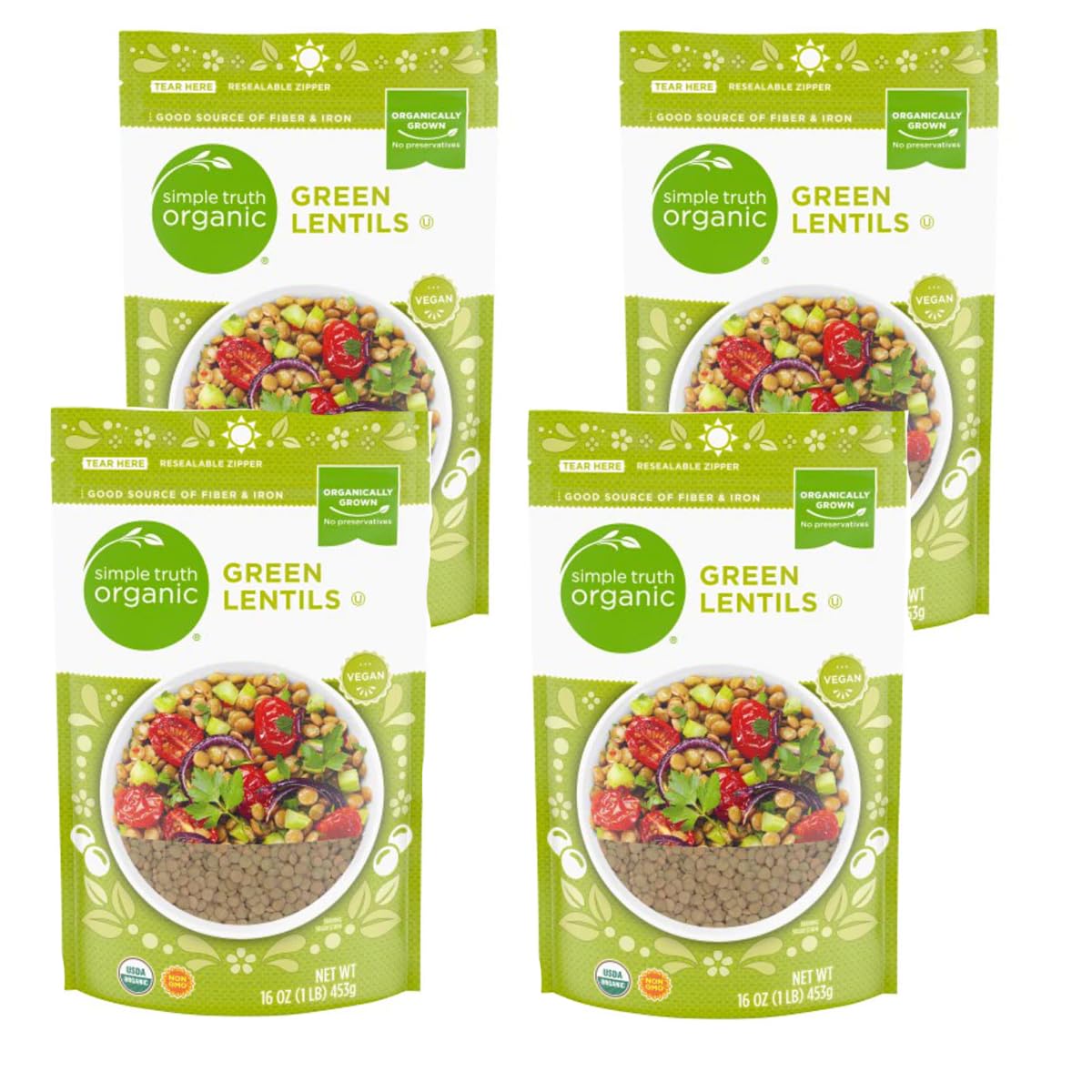 Amazon.com : Generic Simple Truth Organic Green Lentils Non-GMO 16 oz ...