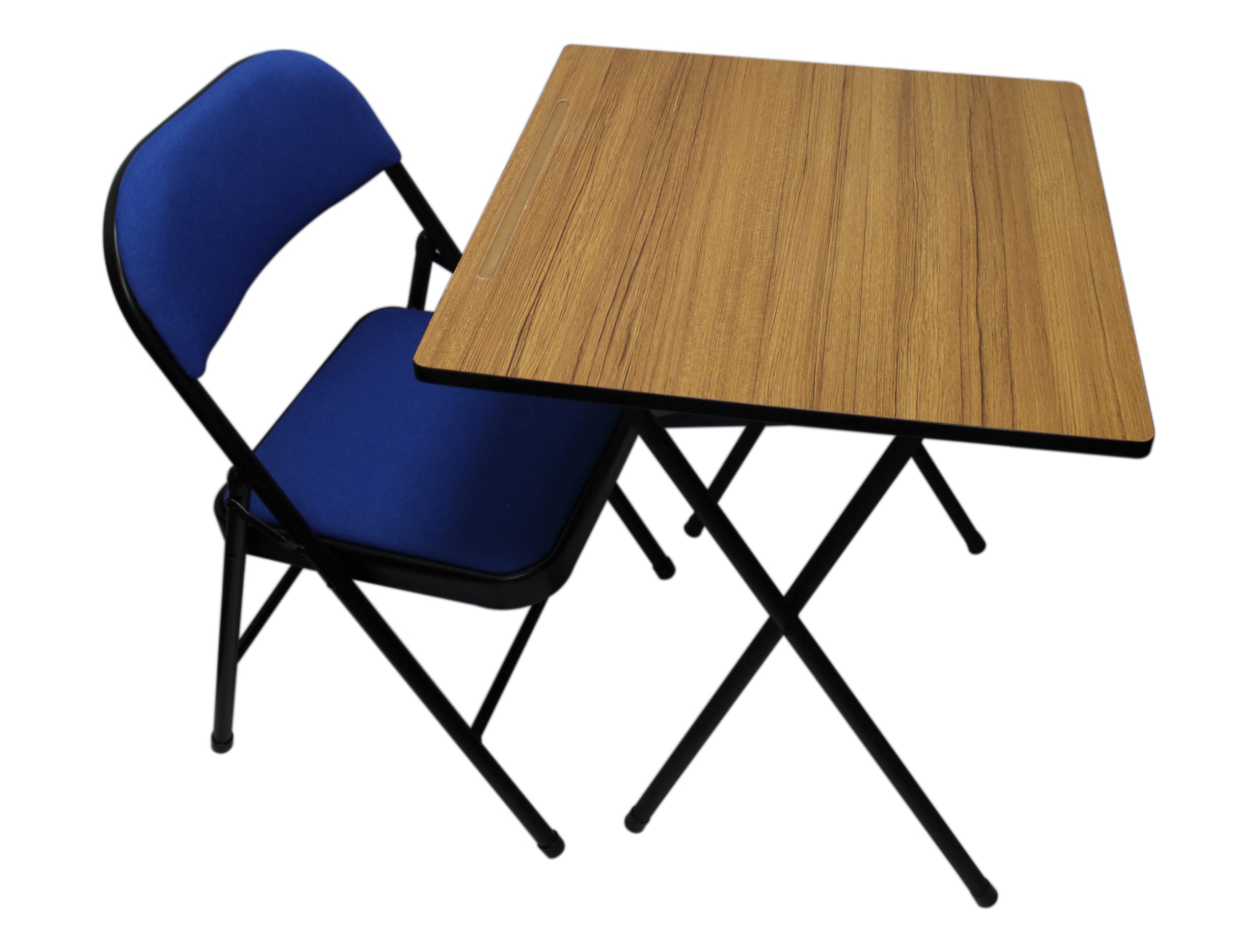 Meta Folding Chair & Table Set - Work from Home Computer Laptop, Exam ...