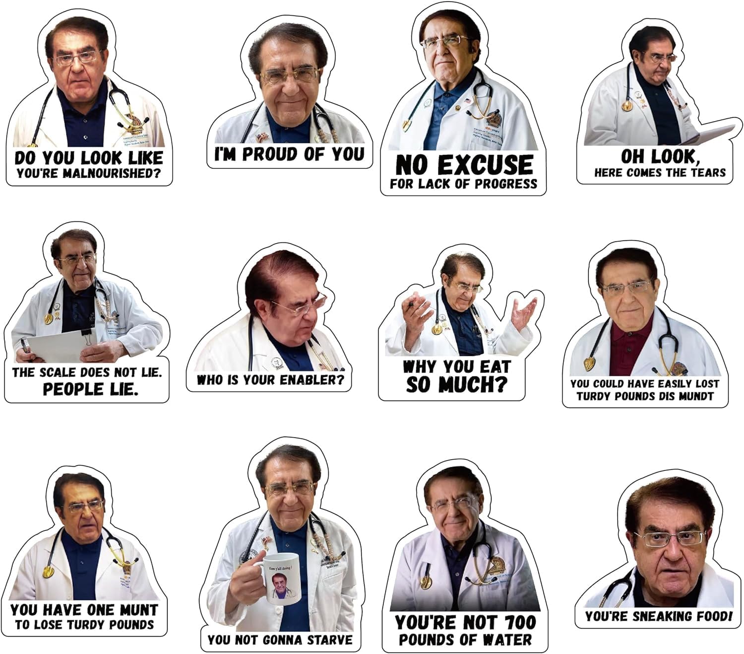 Amazon.com: 12 Pack Dr Now Magnets, Funny Dr. Nowzaradan Fridge Magnet ...