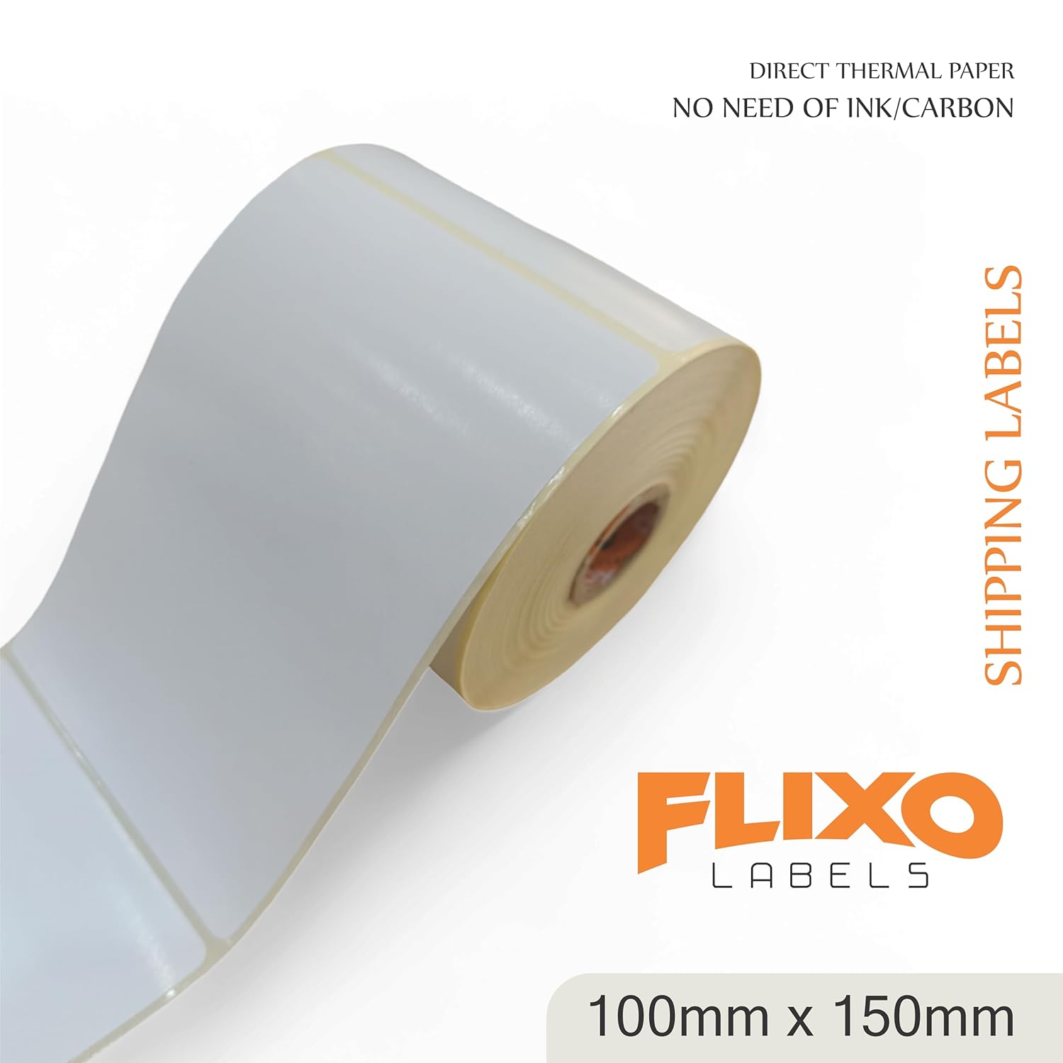 FLIXO Self Adhesive White Direct Thermal Shipping Labels Stickers, 4 X ...