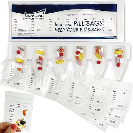 Amazon.com: Monthly XL Cold Seal Medication Blister Pack System Cards ...
