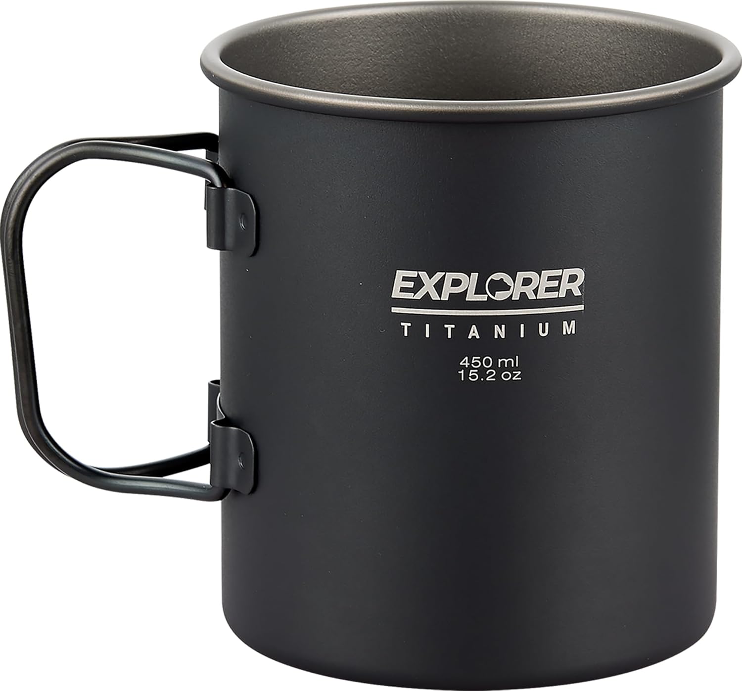 Amazon.com : Explorer Bear Black Titanium Foldable Handle Camping Cup, 15.2 oz, 450 ml : Sports ...