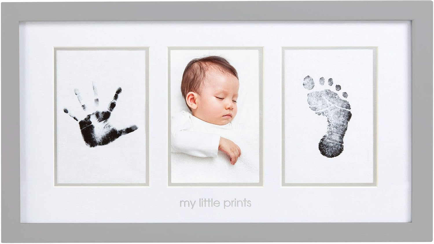 Pearhead Newborn Babyprints Photo Frame Baby Handprint and Footprint ...