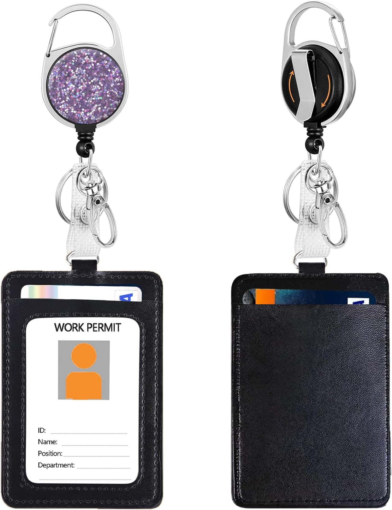 Amazon.com : Heavy Duty Badge Reel Retractable with 360°Swivel ...