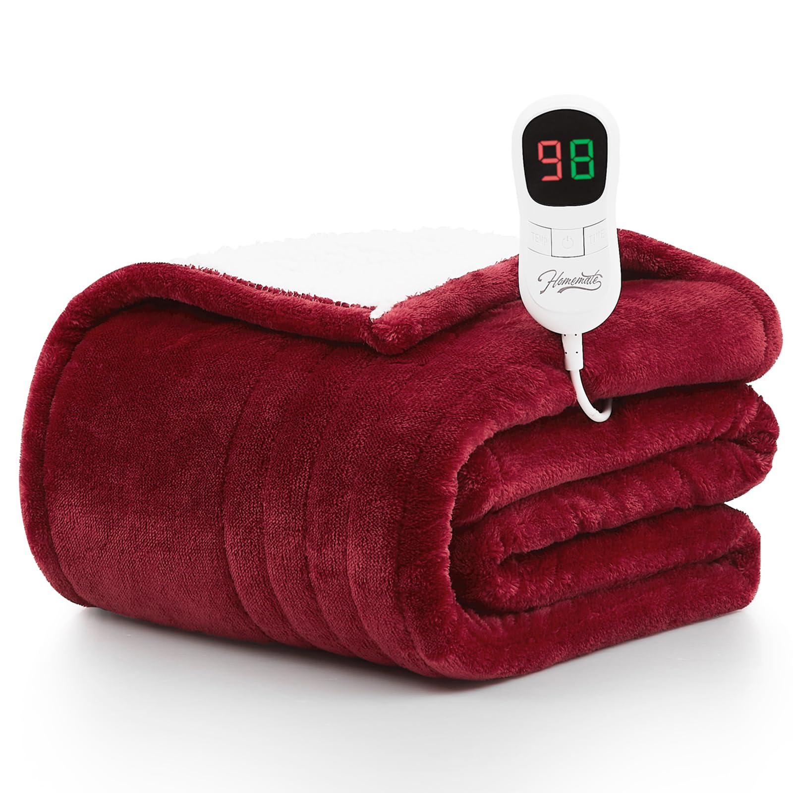 Amazon.com: Homemate Electric Heated Blanket Full - 72"x84" Heating ...