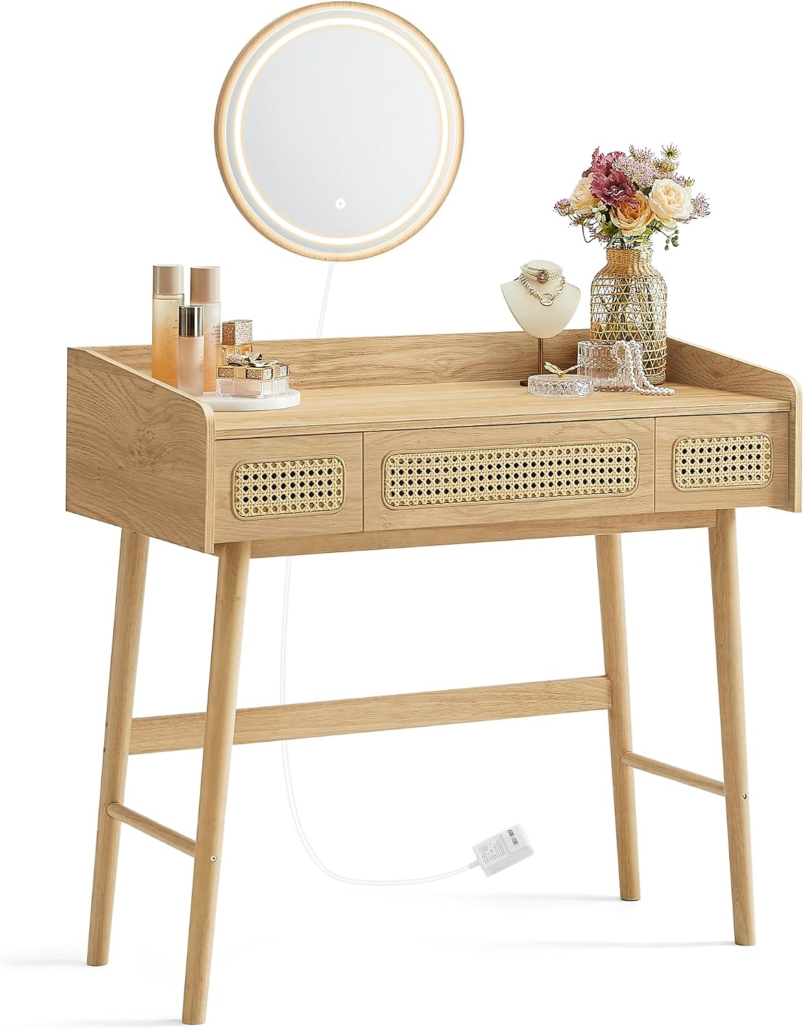 Amazon.com: SONGMICS HOME BOHOVEN Collection - Vanity Desk with Mirror ...