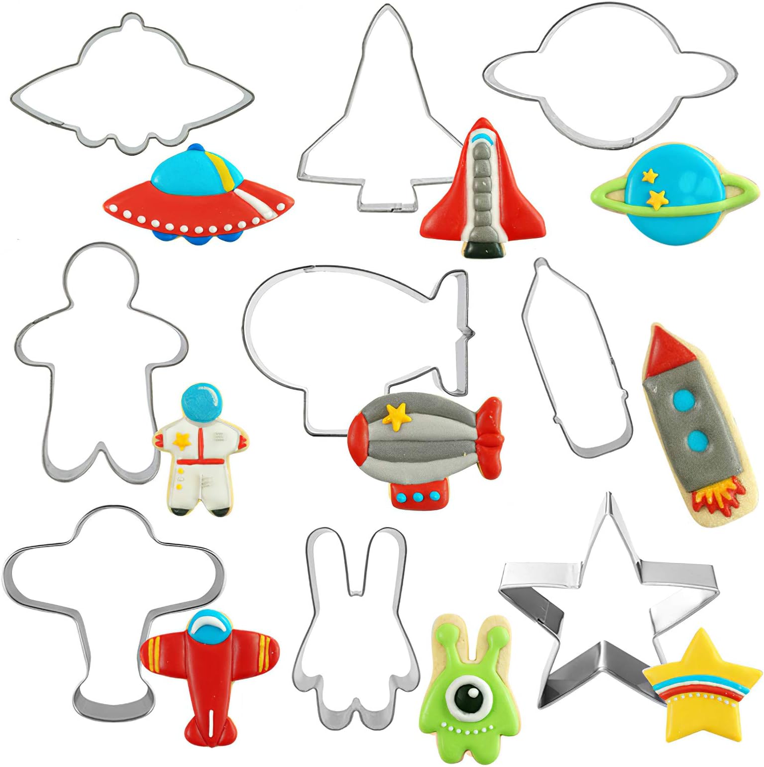Amazon.com: Handstand Kitchen Rockets and Planets 10-piece Cookie ...