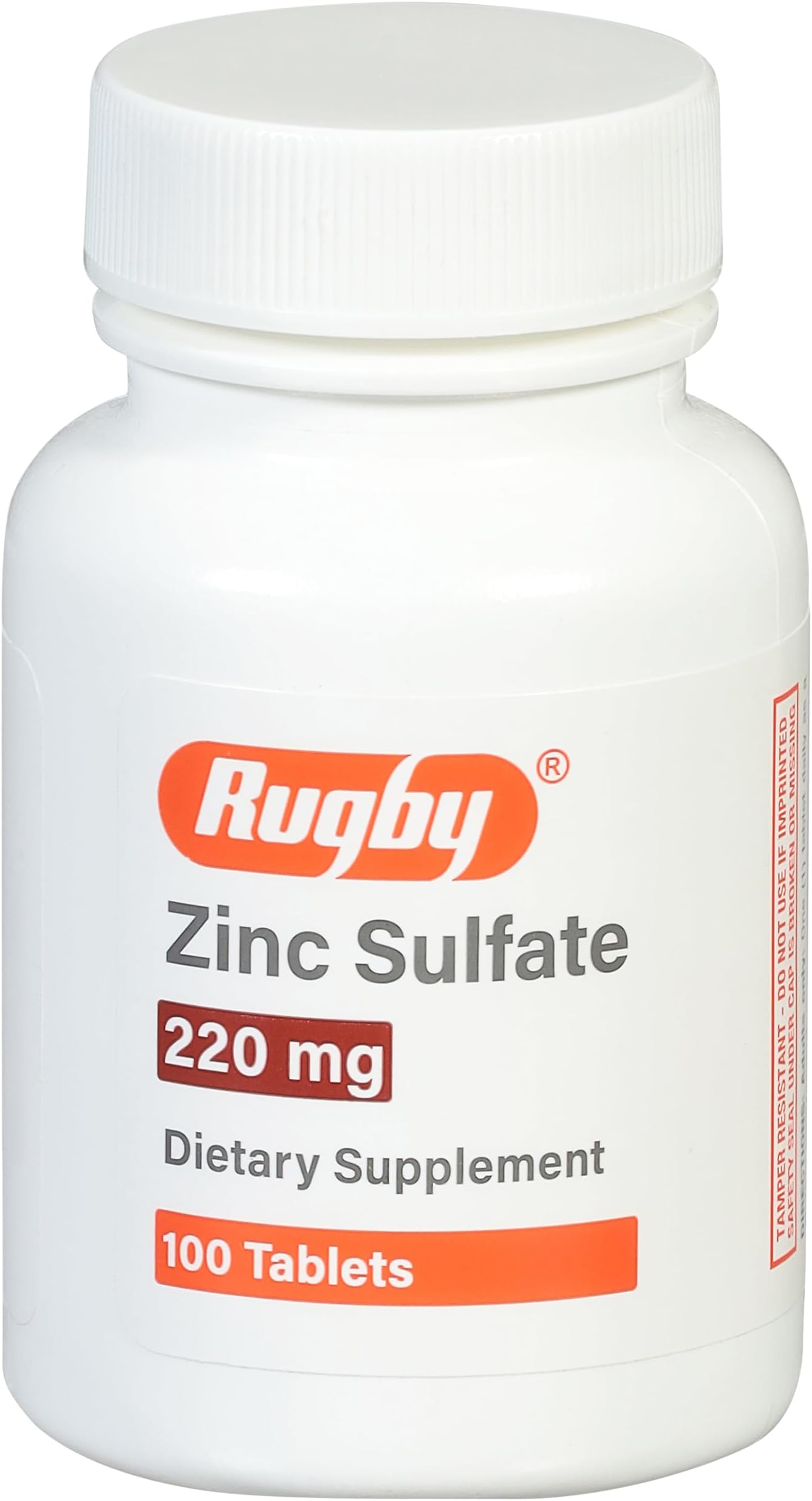 Amazon.com: Rugby Zinc Sulfate 220 mg Tablets - Made with Zinc Sulfate ...