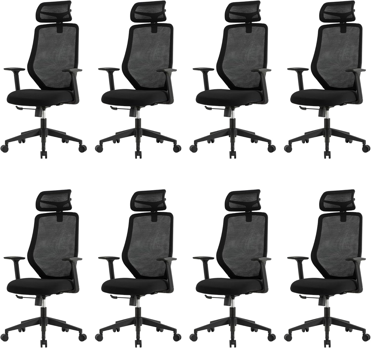 Okeysen Ergonomic Conference Room Chairs Set of 8, High Back Mesh Home ...