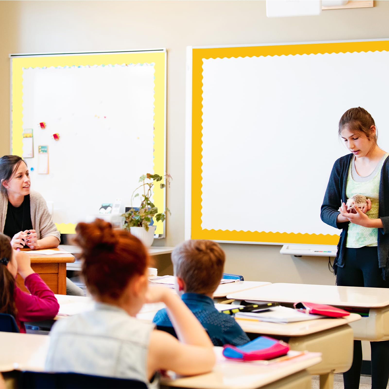 Snapklik.com : 8 Rolls 262.4 Ft Yellow Bulletin Board Borders - Yellow ...