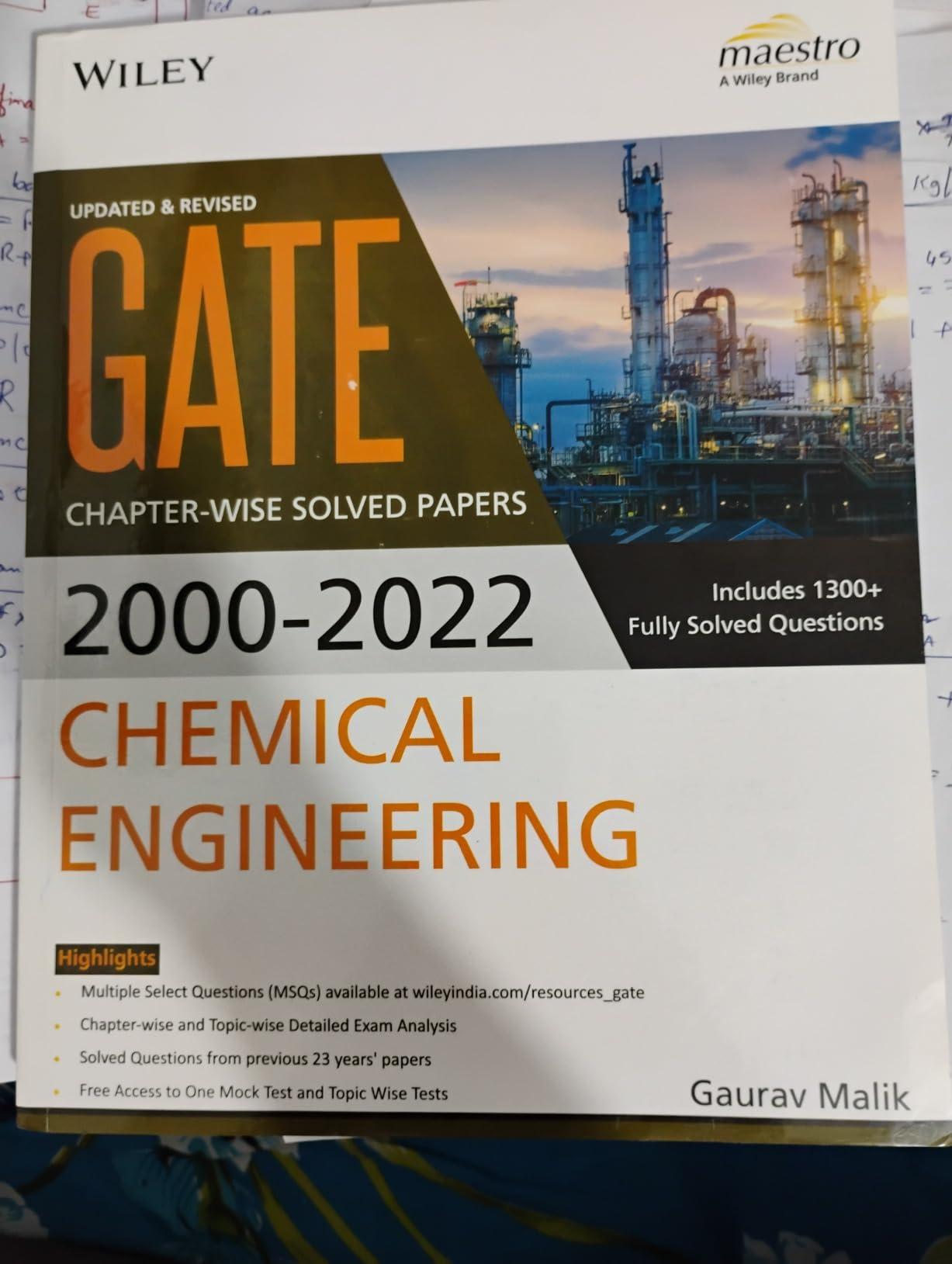 Buy Wiley's GATE Chemical Engineering Chapter-Wise Solved Papers (2000 ...