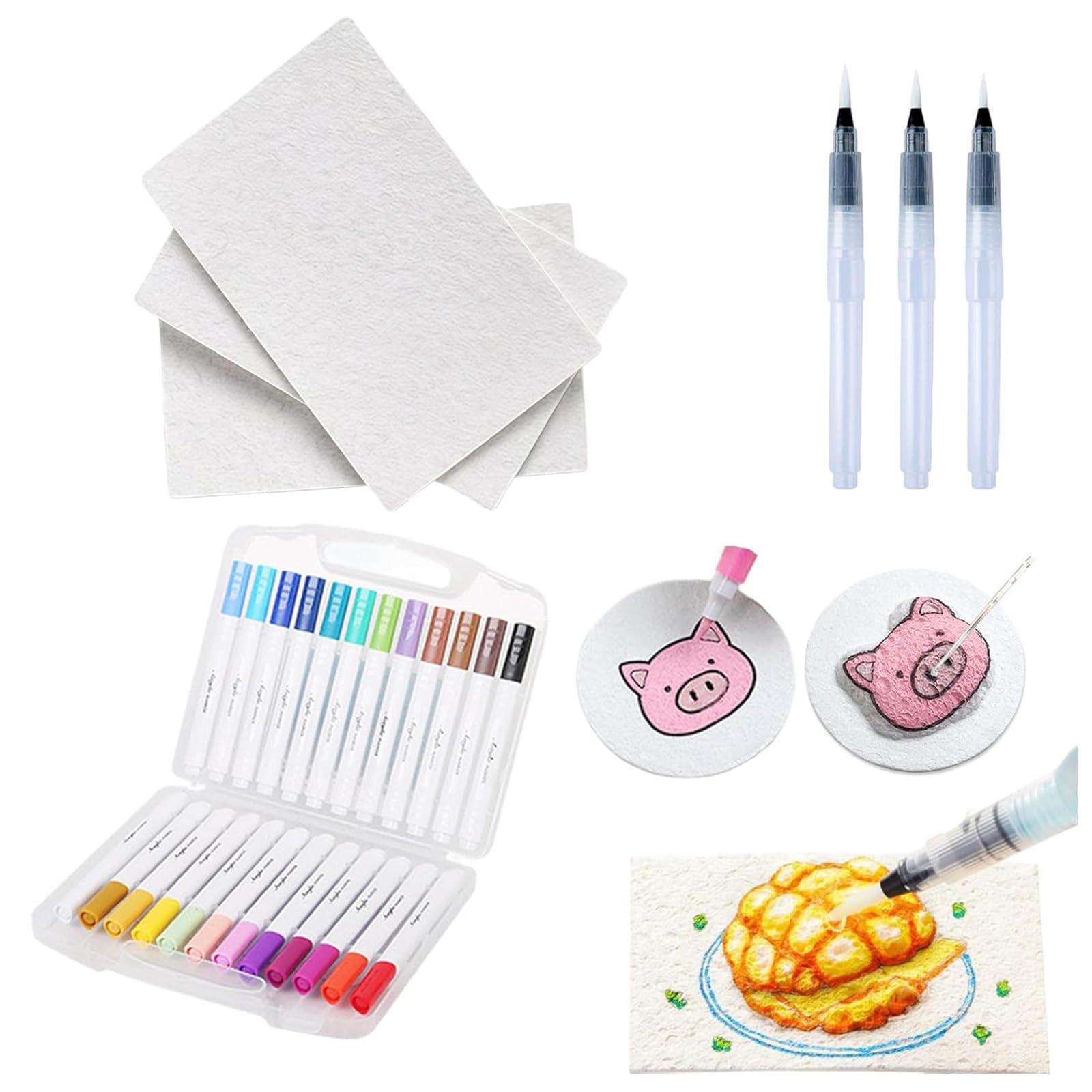 Art Sets Magic Puffy Paint, 3D Drawing Magic Canvas Sponge With Water ...