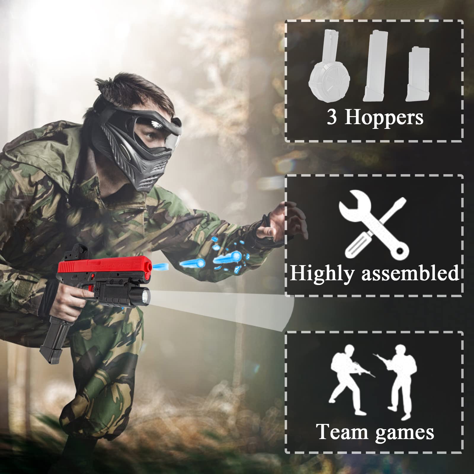 Buy Gel Gun Blaster X2 Electric Gel Ball Blaster, Highly Assembled Toy ...