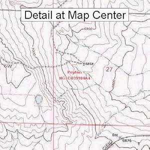 Amazon.com : USGS Topographic Quadrangle Map - Peyton, Colorado (Folded ...