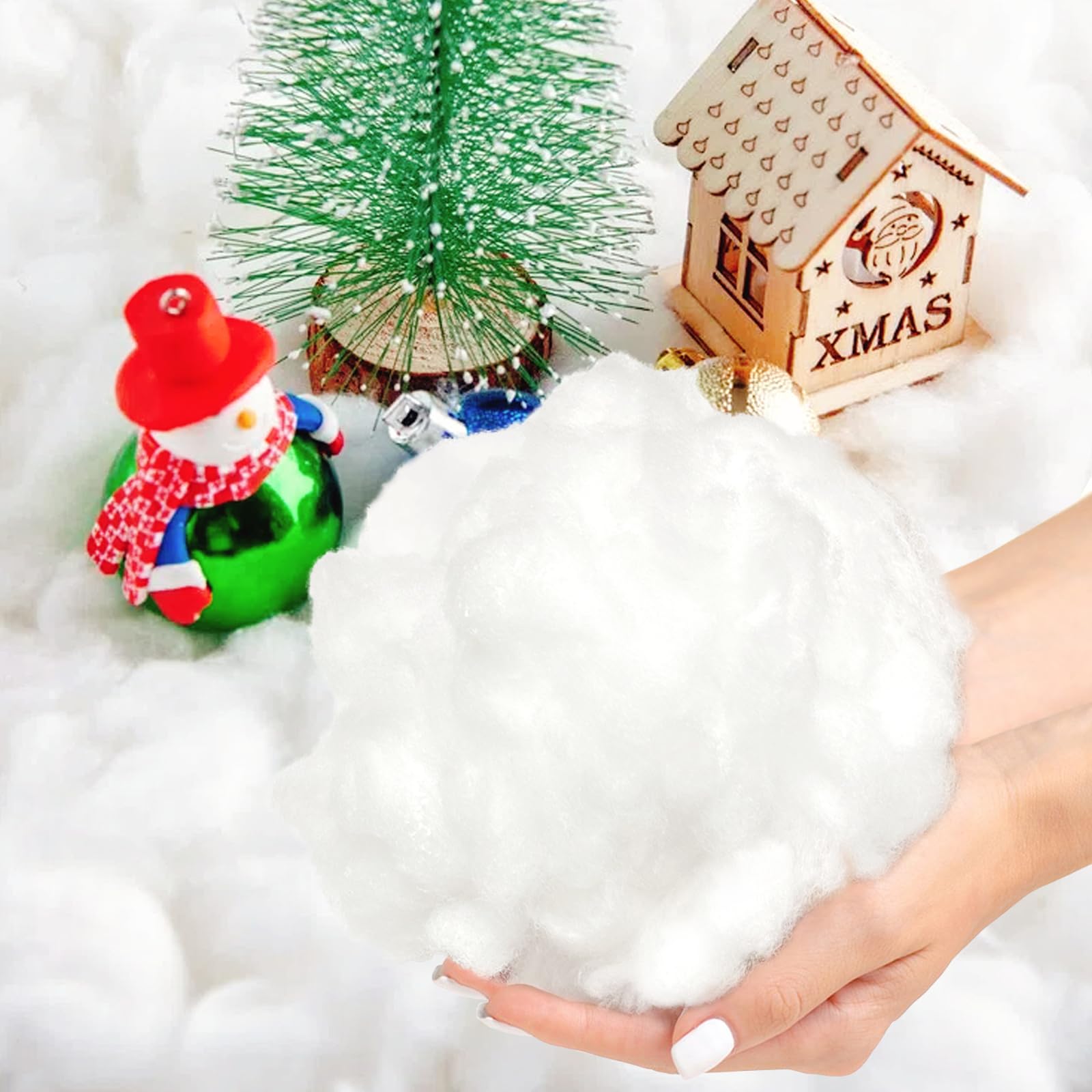 Amazon.com: Apragaz Christmas Fake Snow Decoration, 1.1 lbs Fiber ...