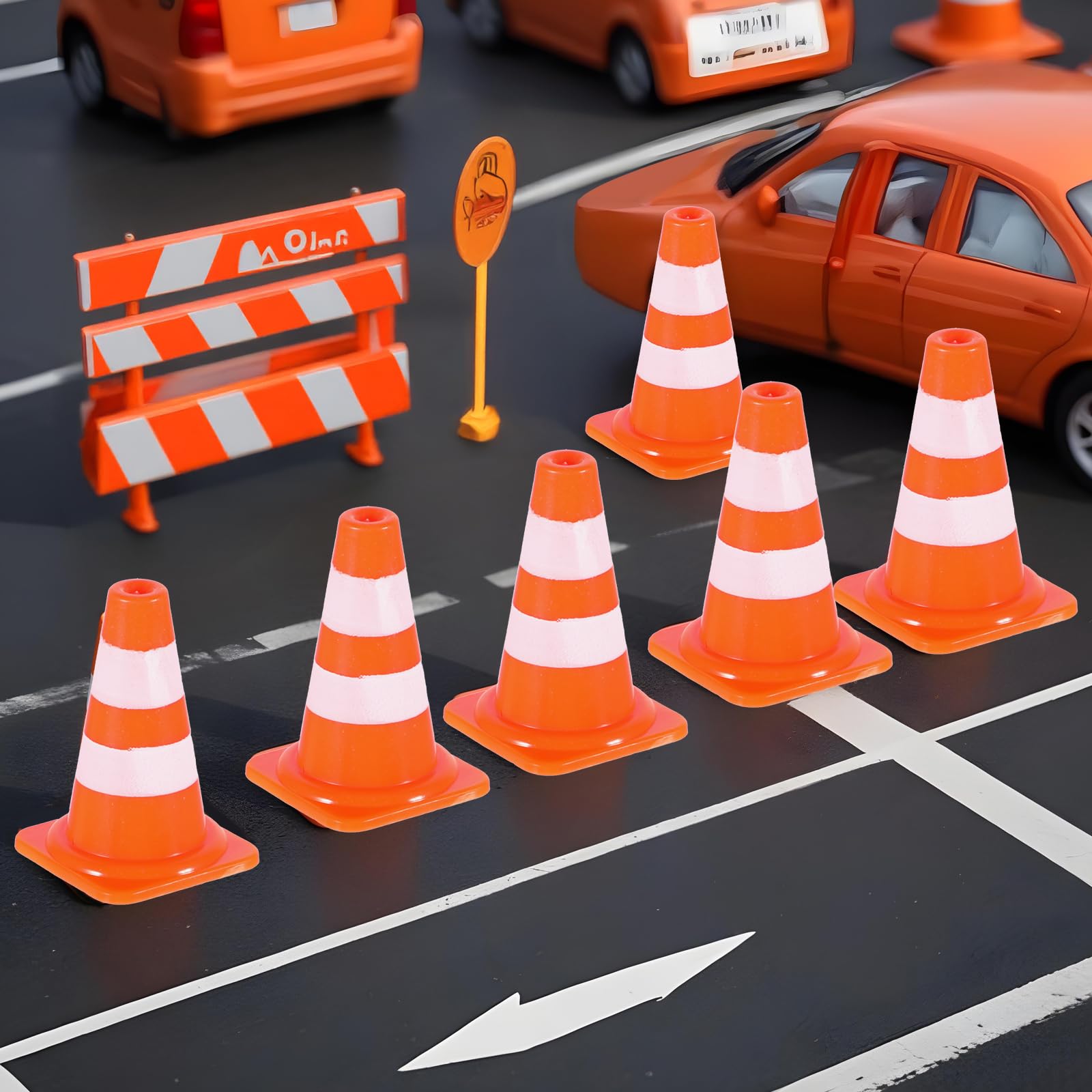 Snapklik.com : Mini Traffic Signs 50pcs Miniature Traffic Cones ...