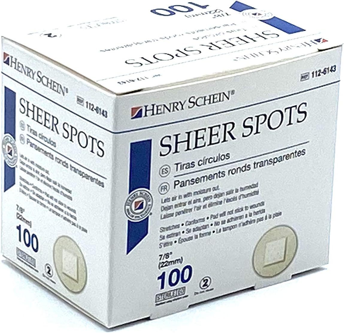Amazon.com: Adhesive Sheer Spot Bandage 7/8" - 100 Per Box : Health ...