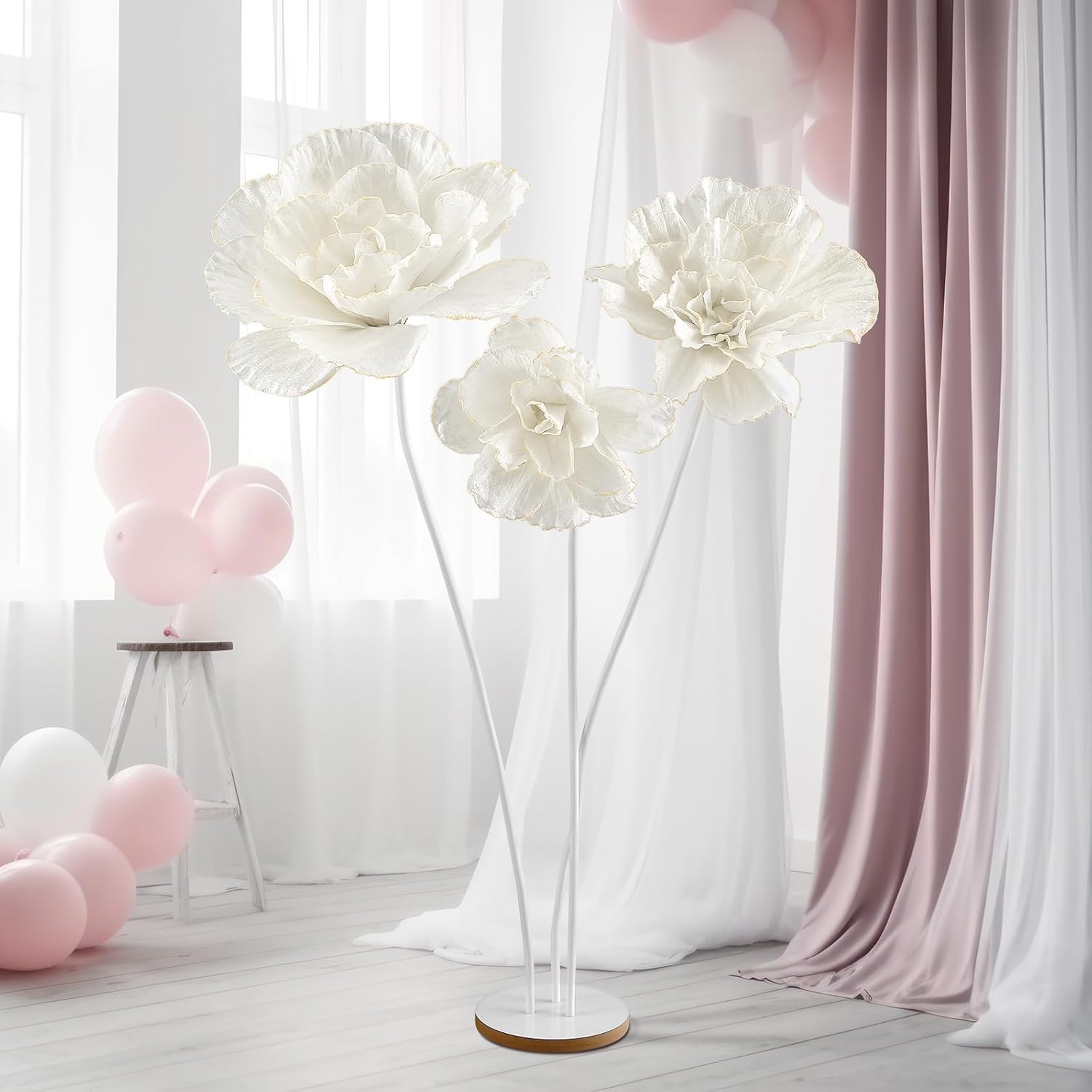 Amazon.com: Daifunli 1 Set 4. 5 ft Wedding Giant Flower Huge Artificial ...