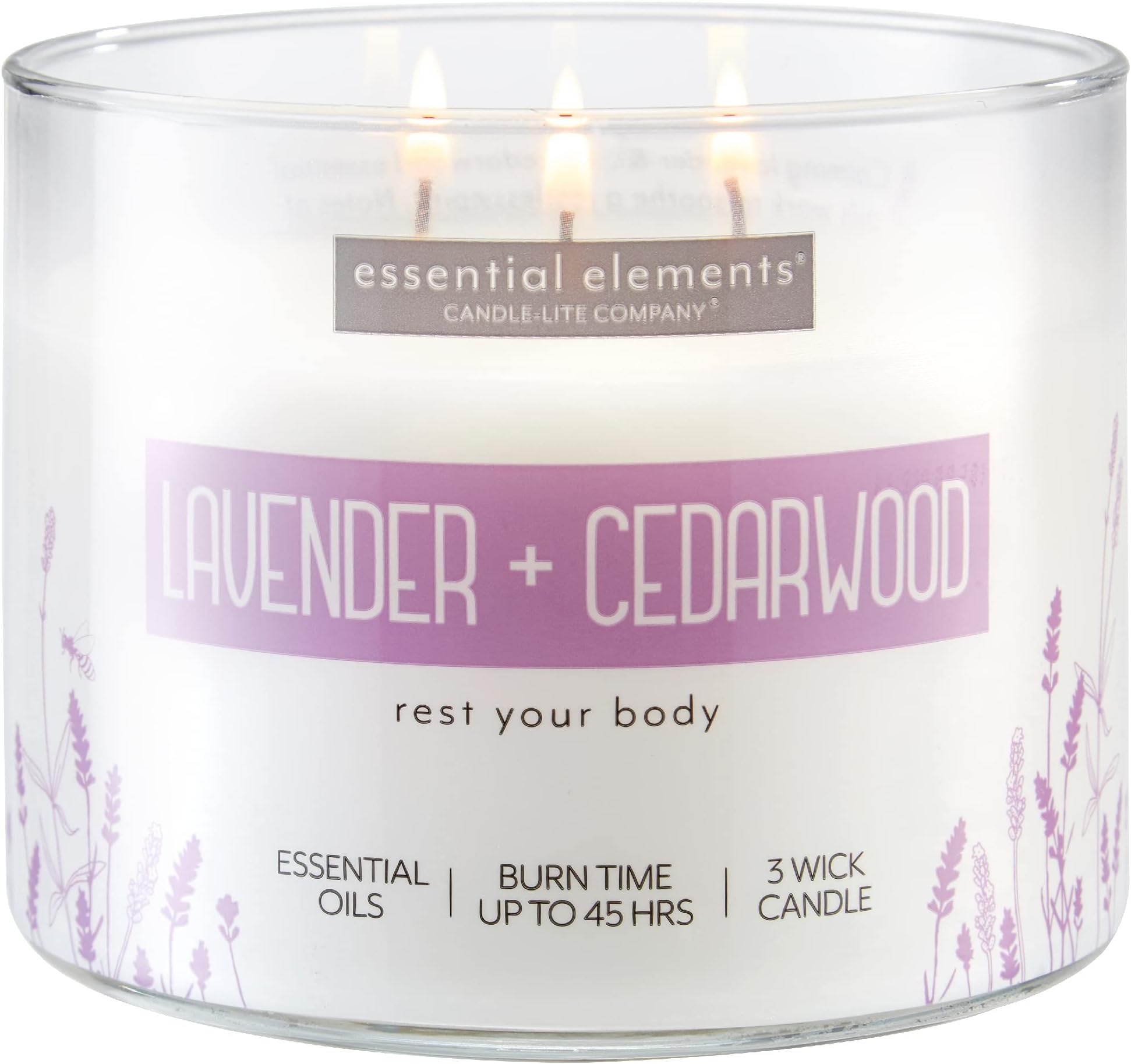 Amazon.com: Essential Elements by Candle-lite Scented Candles, Lavender ...