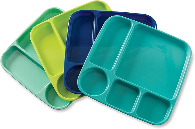 Amazon.com | Nordic Ware Meal Trays, Set of 4, Coastal Colors: Serving ...