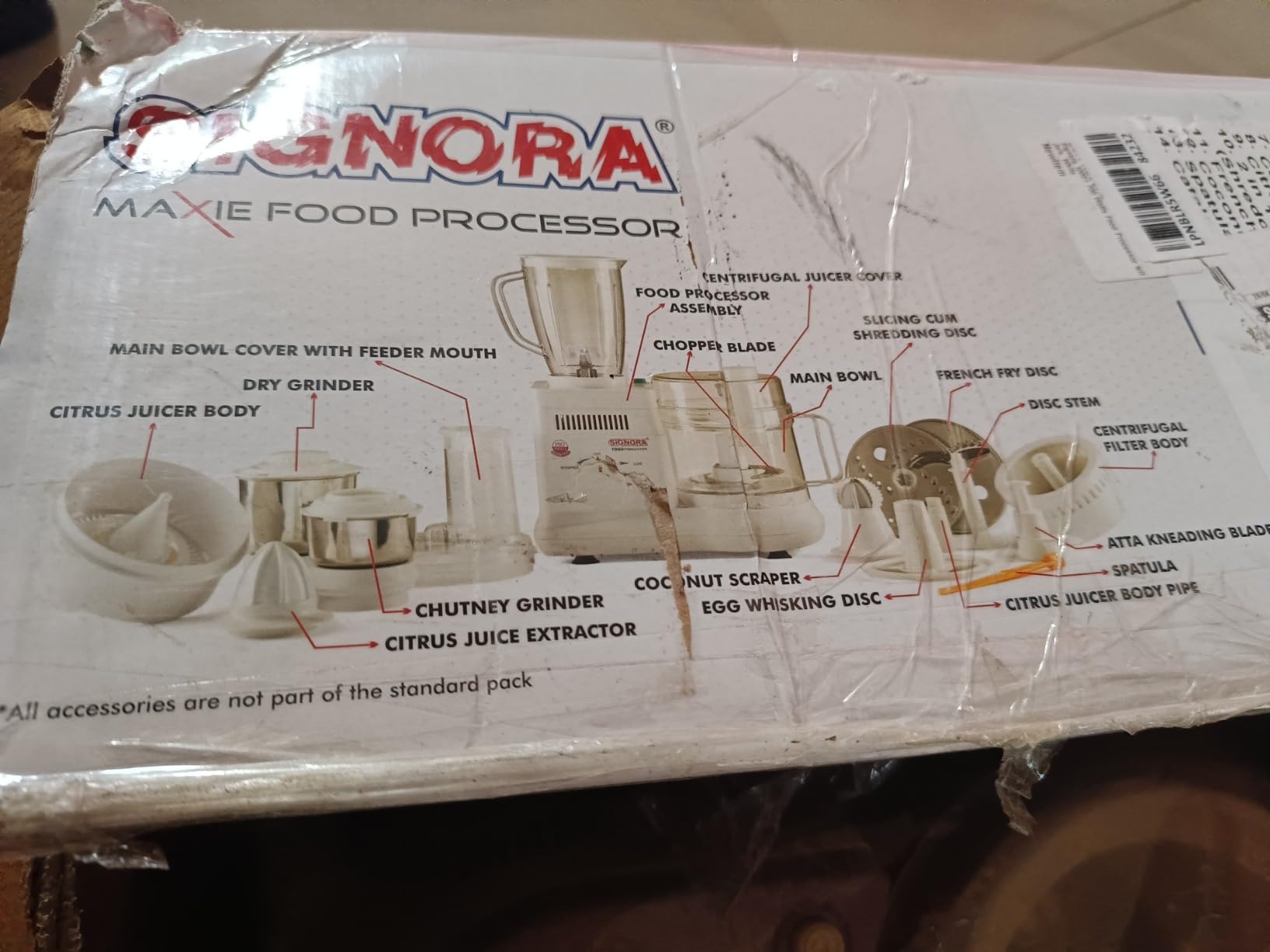 Signora 10001 700 Watts Food Processor with 3 Jars, White : Amazon.in ...