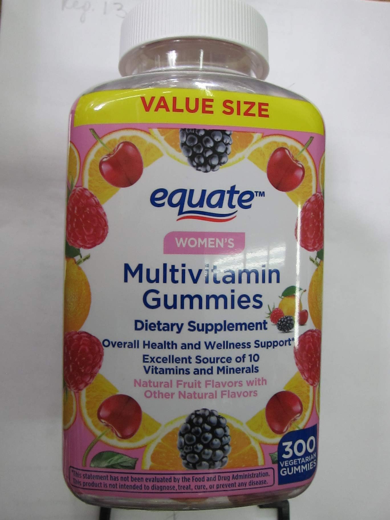Amazon.com: Equate Women's Multivitamin, Fruit, 300 Vegetarian Gummies (Pack of 2) : Health ...