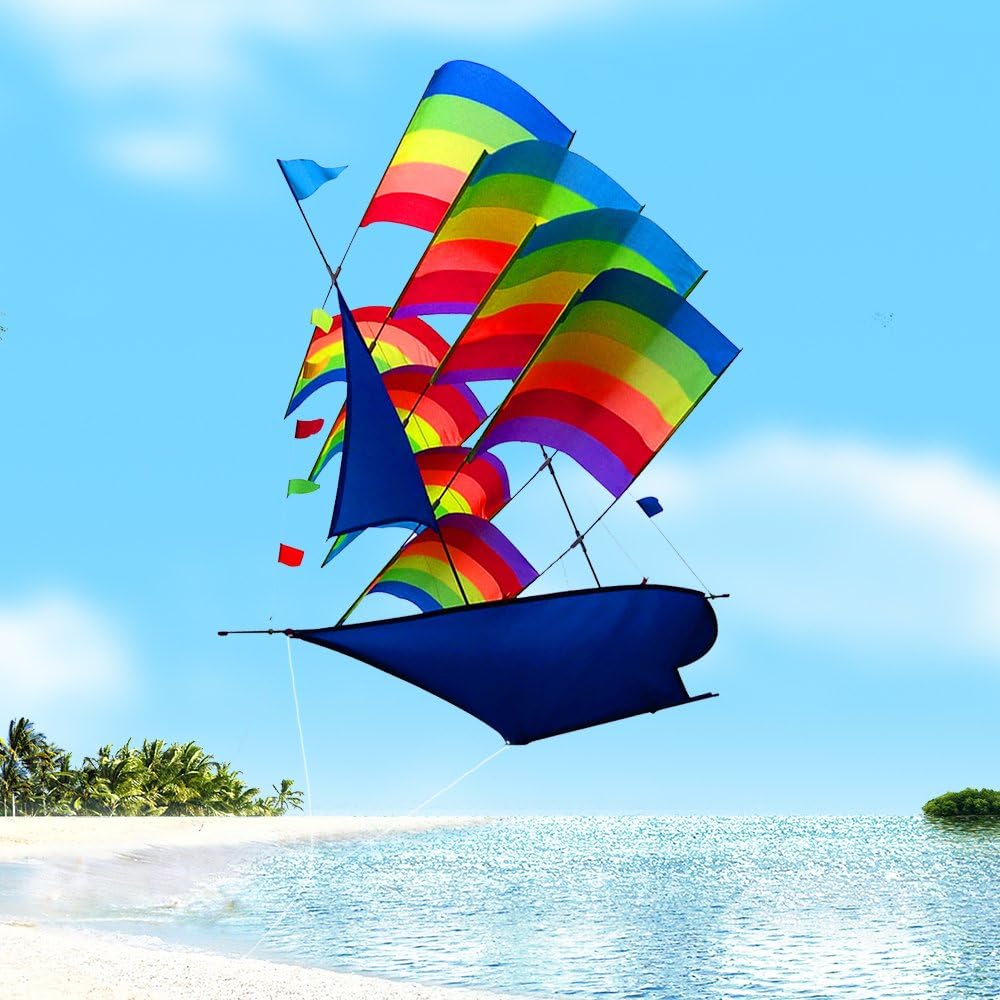 Amazon.com: Tresbro Sailing Ship Kite Fly 37 inch, 3D Cool Huge China ...