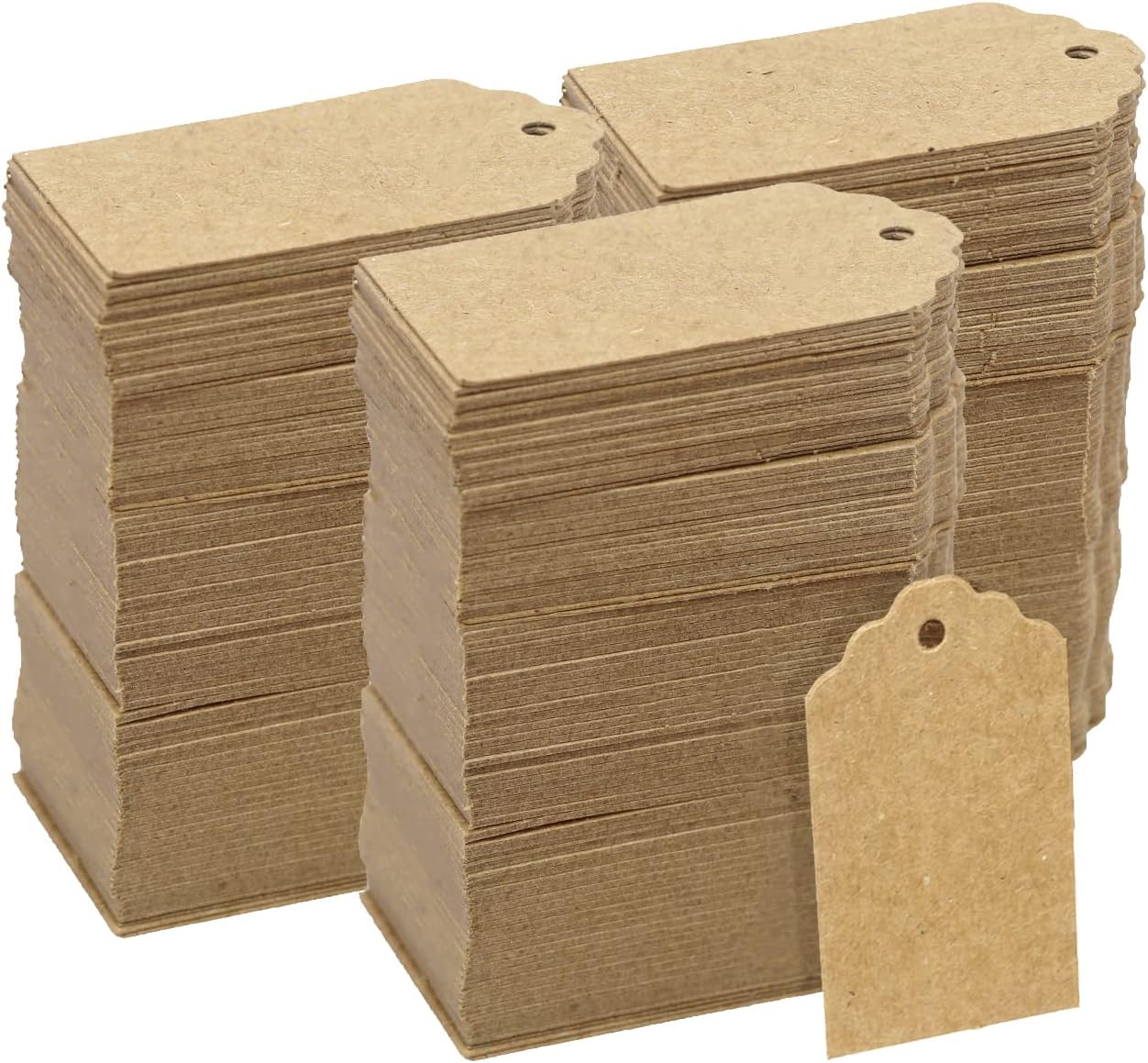 PQZKLDP 300pcs Kraft Price Tags Paper Gift Tags Blank Labeling Tags ...