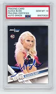 ALEXA BLISS Signed 2017 Topps WWE Wrestling Rookie Card #36 + PSA Auto ...