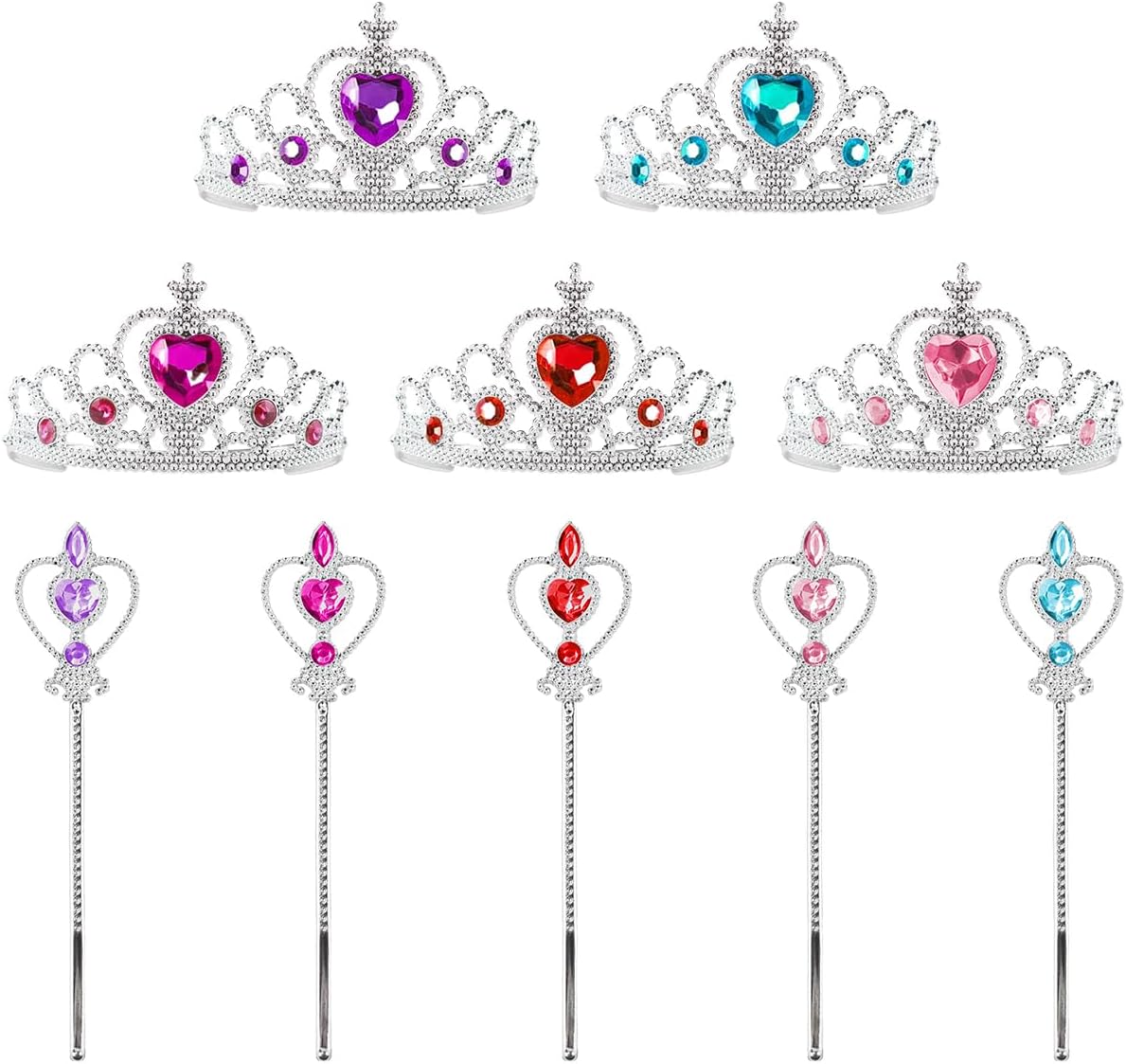 YINENGD 10 Pieces Fairy Wand Set, Princess Magic Wand Set Queen of ...