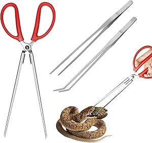 Amazon.com : New Reptile Feeding Tongs Stainless Steel 15 inch,Snake ...