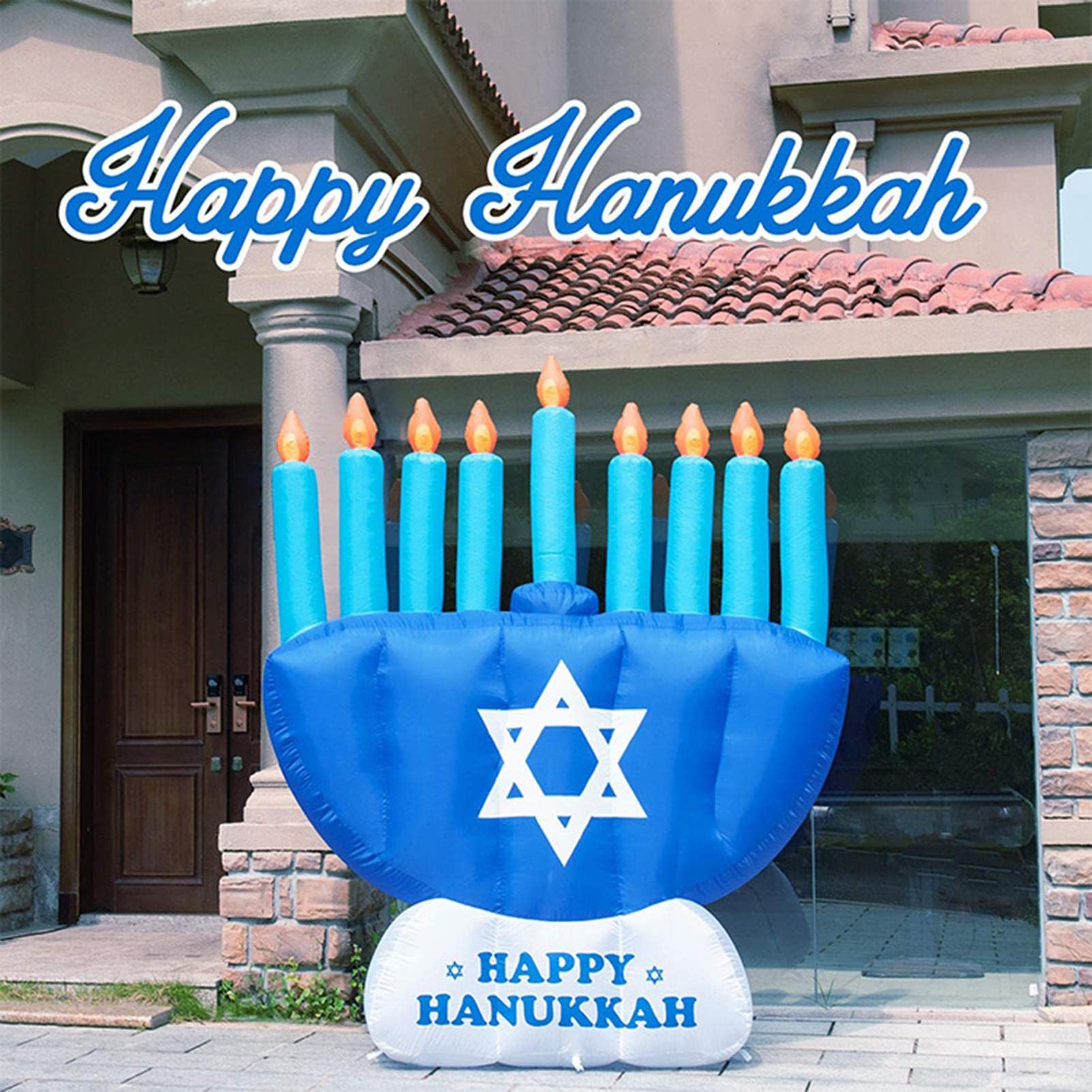 Inflatable Menorah Yard TURNMEON 6 Foot Inflatable Hanukkah Menorah