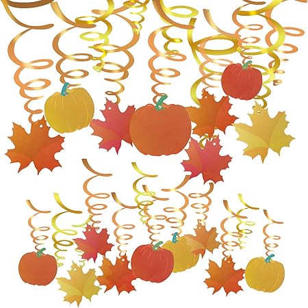 Amazon.com: Thanksgiving Swirls for Hanging Fall Decorations - Pack of ...