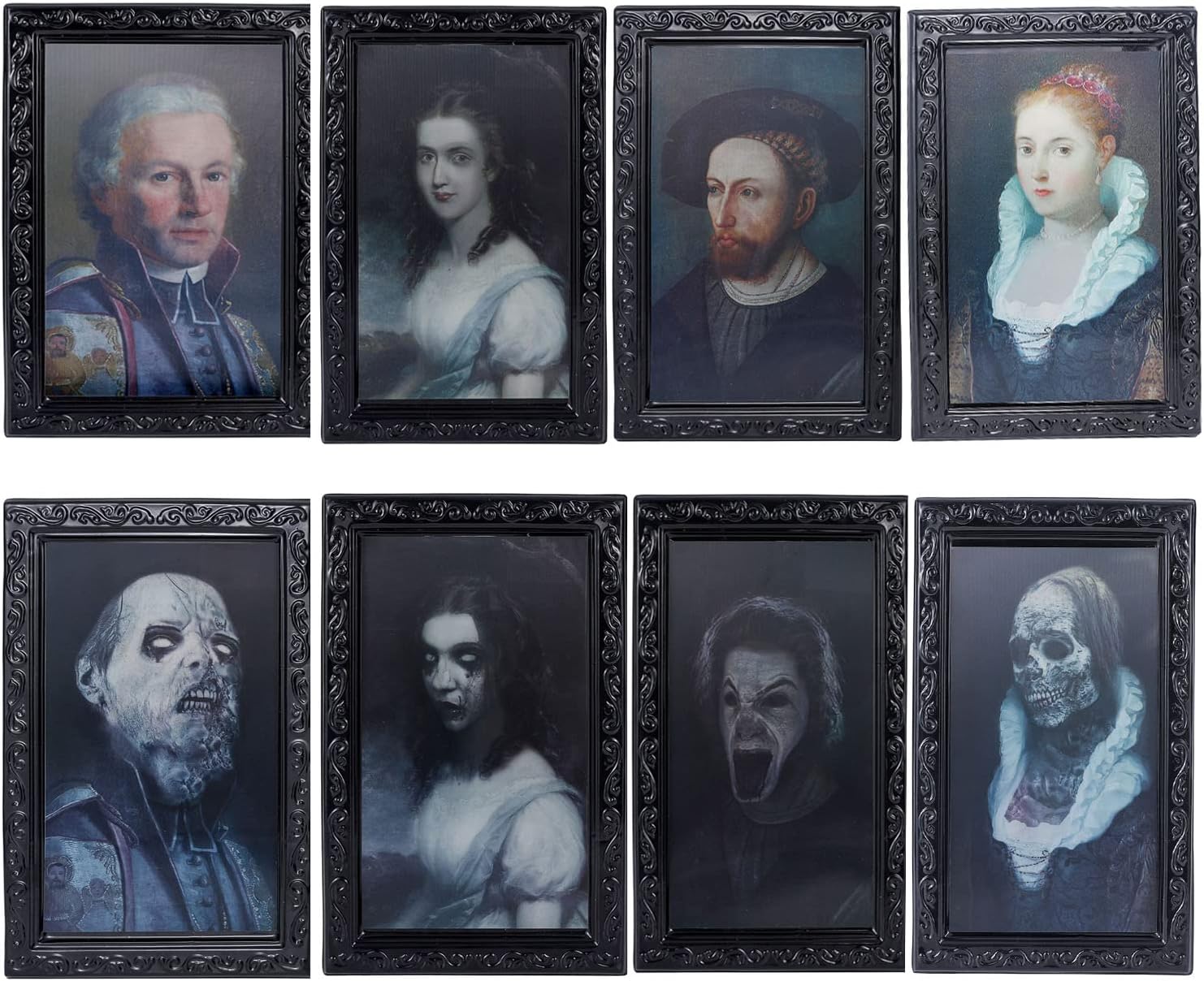 Amazon.com - 4 Pack Halloween Indoor Decoration Scary 3D Changing Face ...