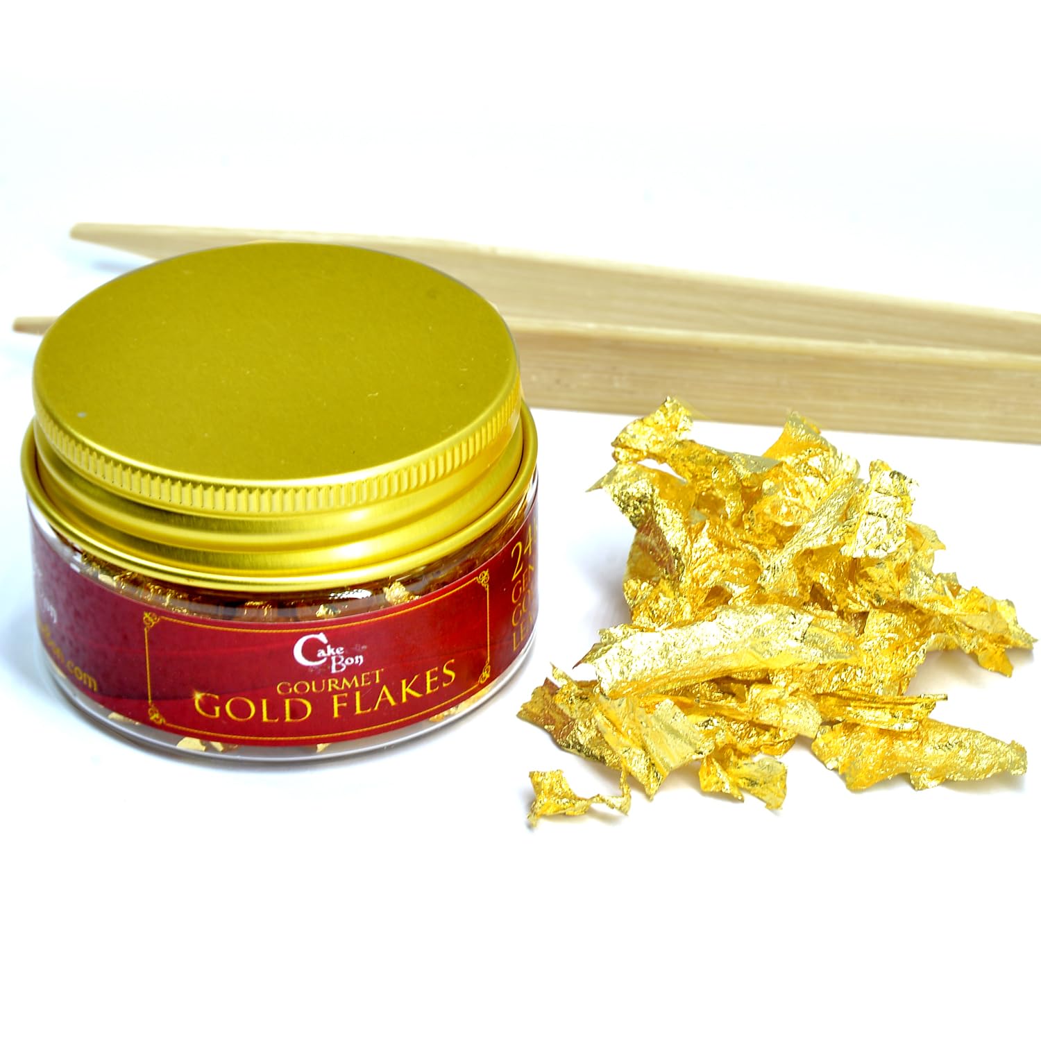Snapklik.com : Edible Gold Flakes By Cakebon - 150 Mg Real Gold Edible ...