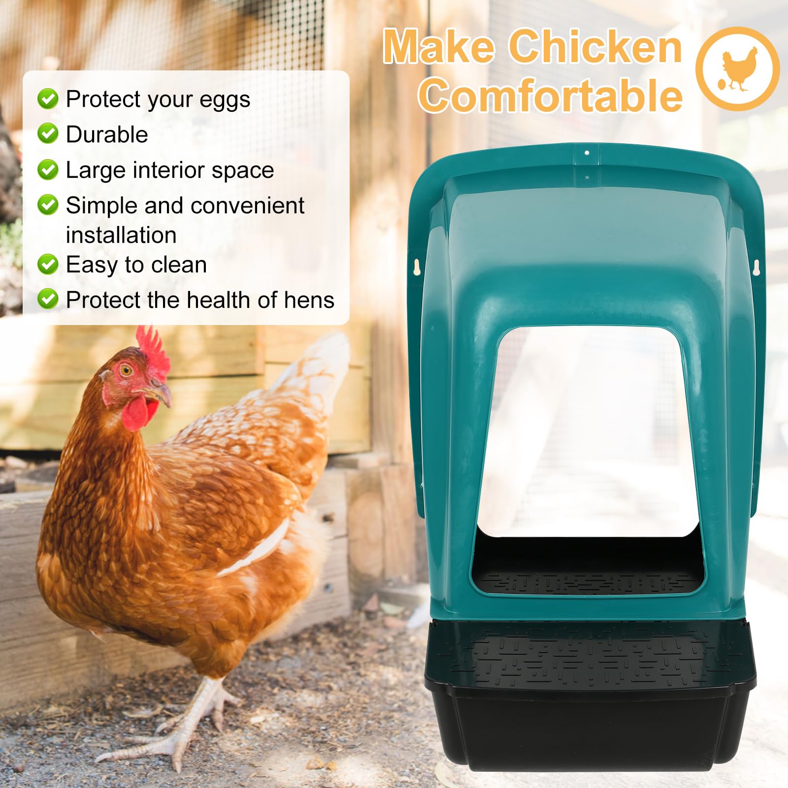 Snapklik.com : HUATOL 5 Pack Chicken Nesting Box, Chicken Laying Boxes