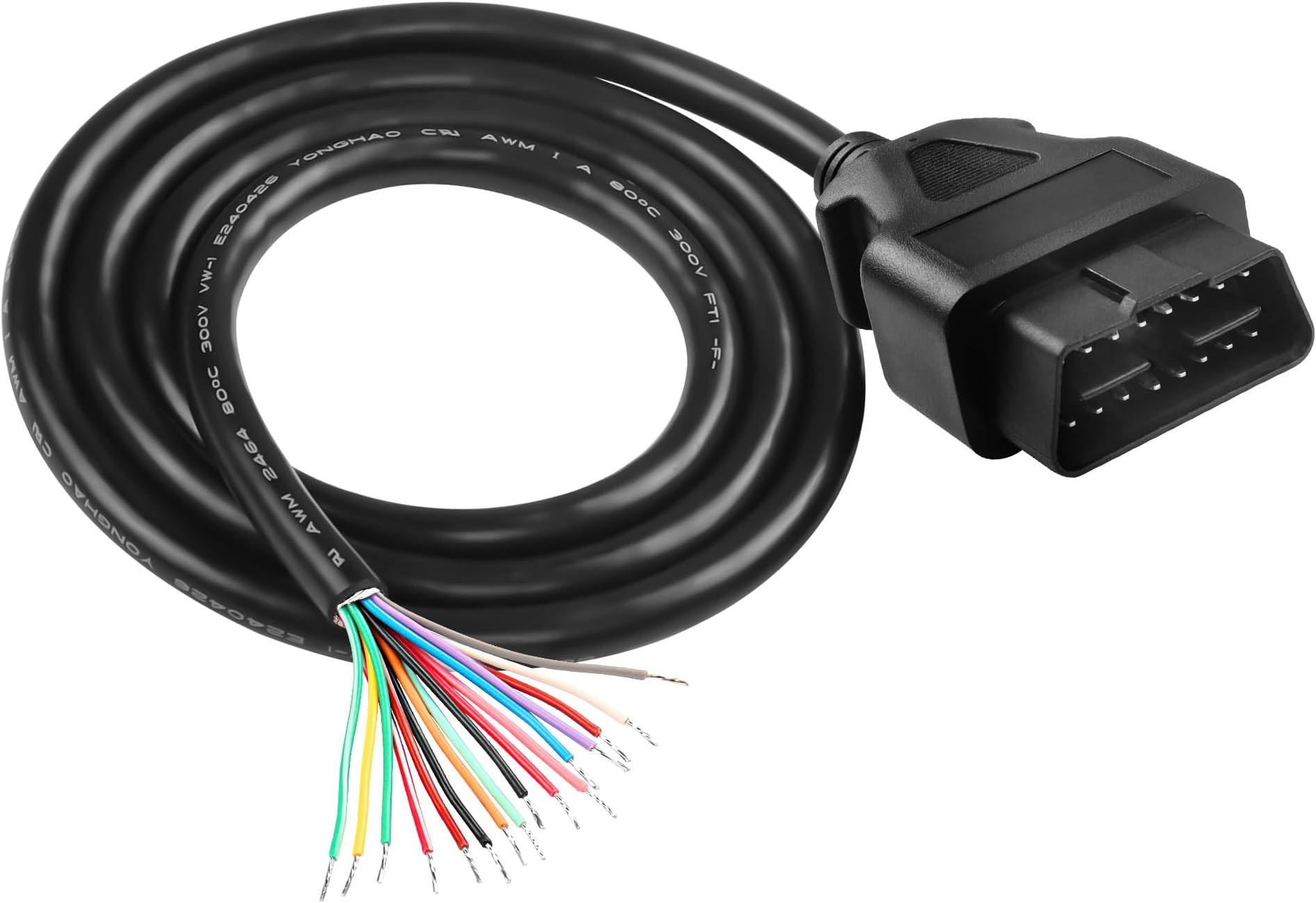Amazon.com: OLLGEN 1ft/30cm OBD2 J1962 Male to Open End OBDII 16 Pin ...