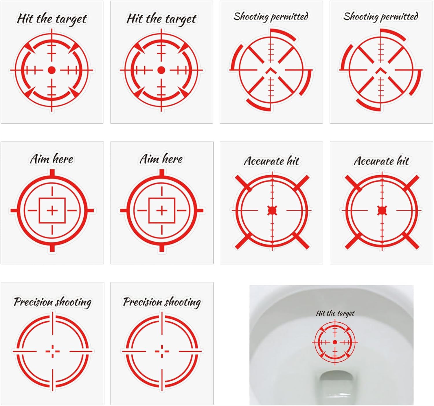 Amazon.com: 10pcs Toilet Target Stickers, Waterproof Durable Potty ...
