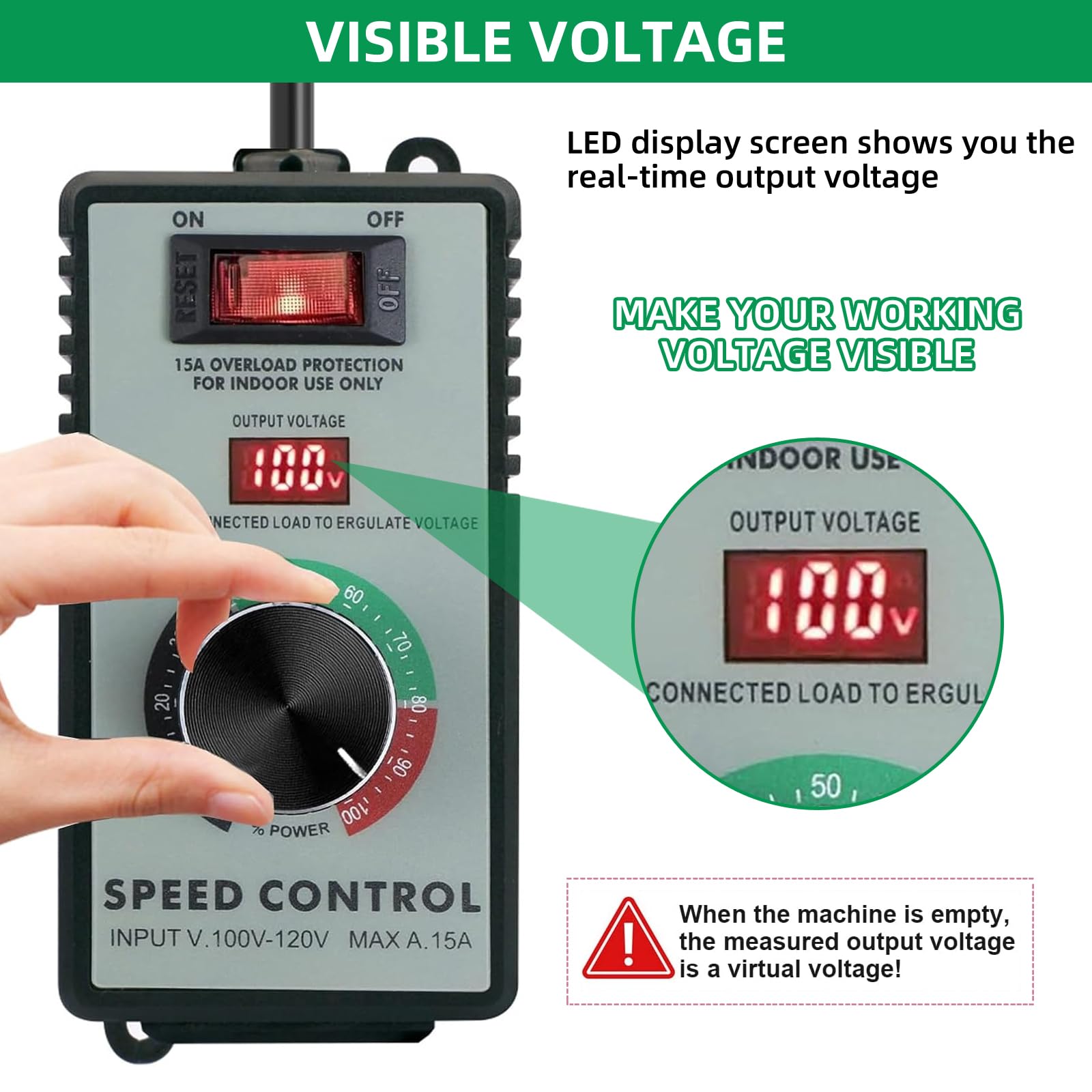 Snapklik.com : AC Motor Speed Controller 120V Fan Voltage Regulator ...