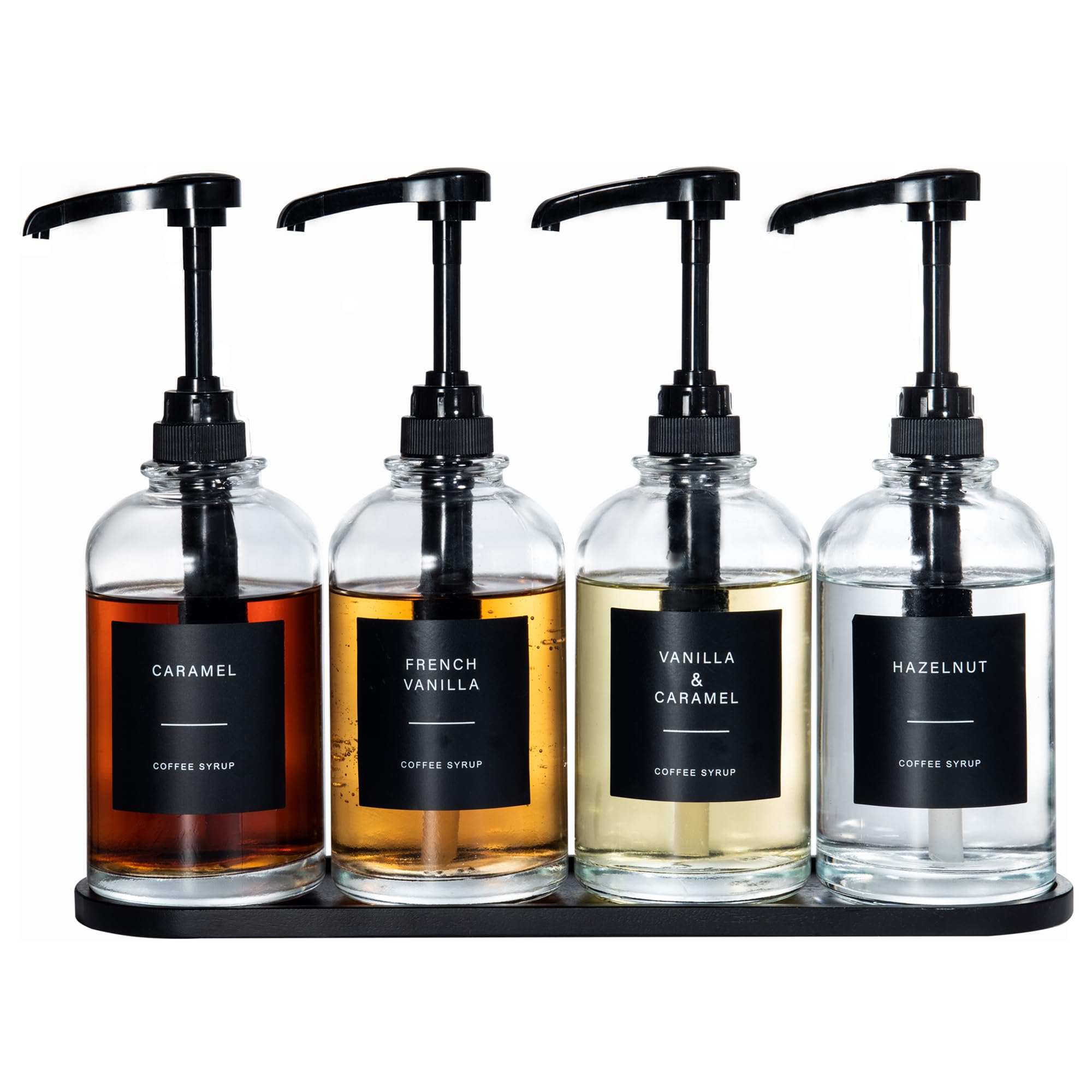 Amazon.com - Coffee Syrup Dispenser for Coffee Bar, Glass Syrup ...