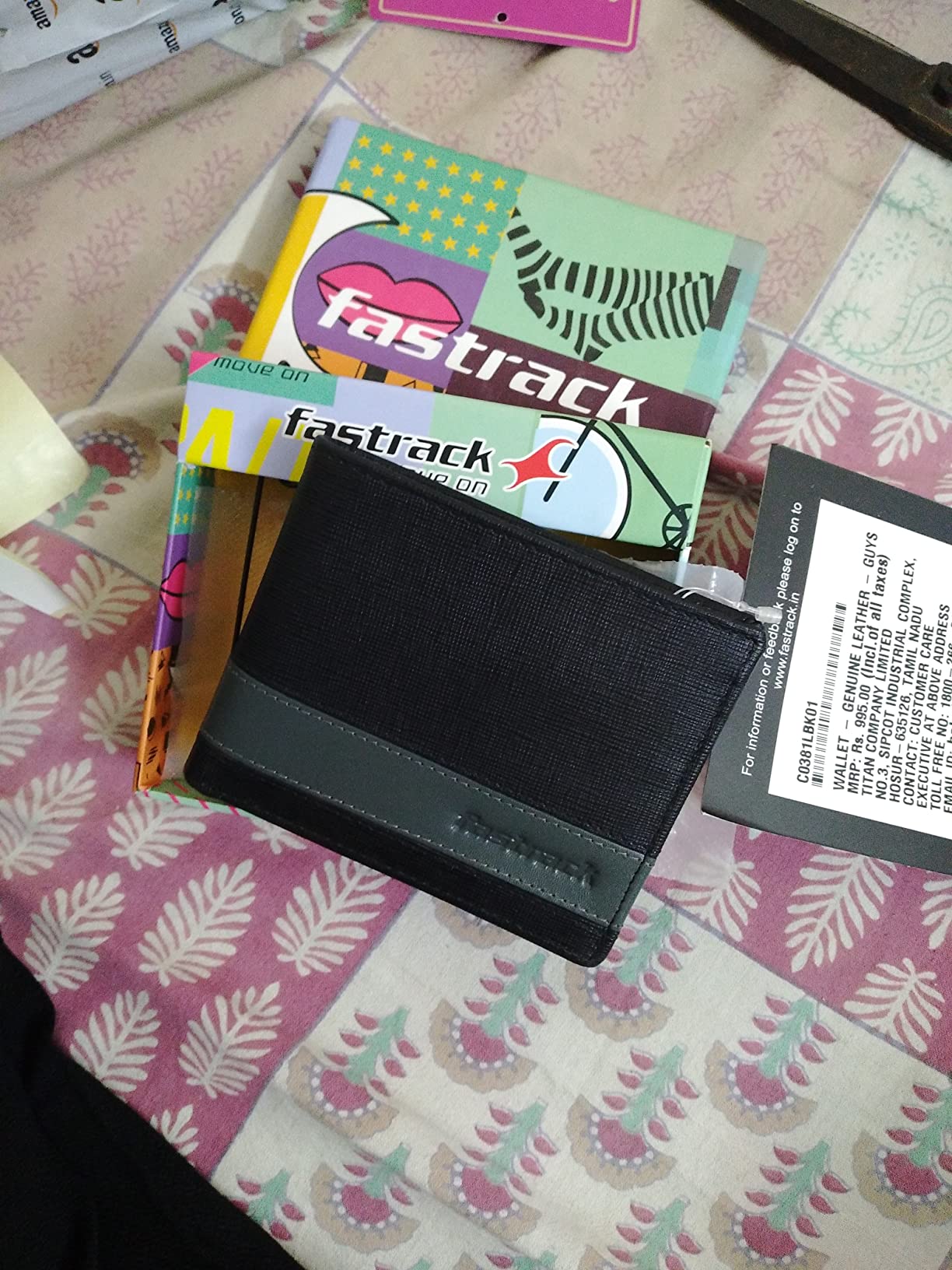 Buy Fastrack Black Leather Men's Wallet (C0381LBK01) at Amazon.in