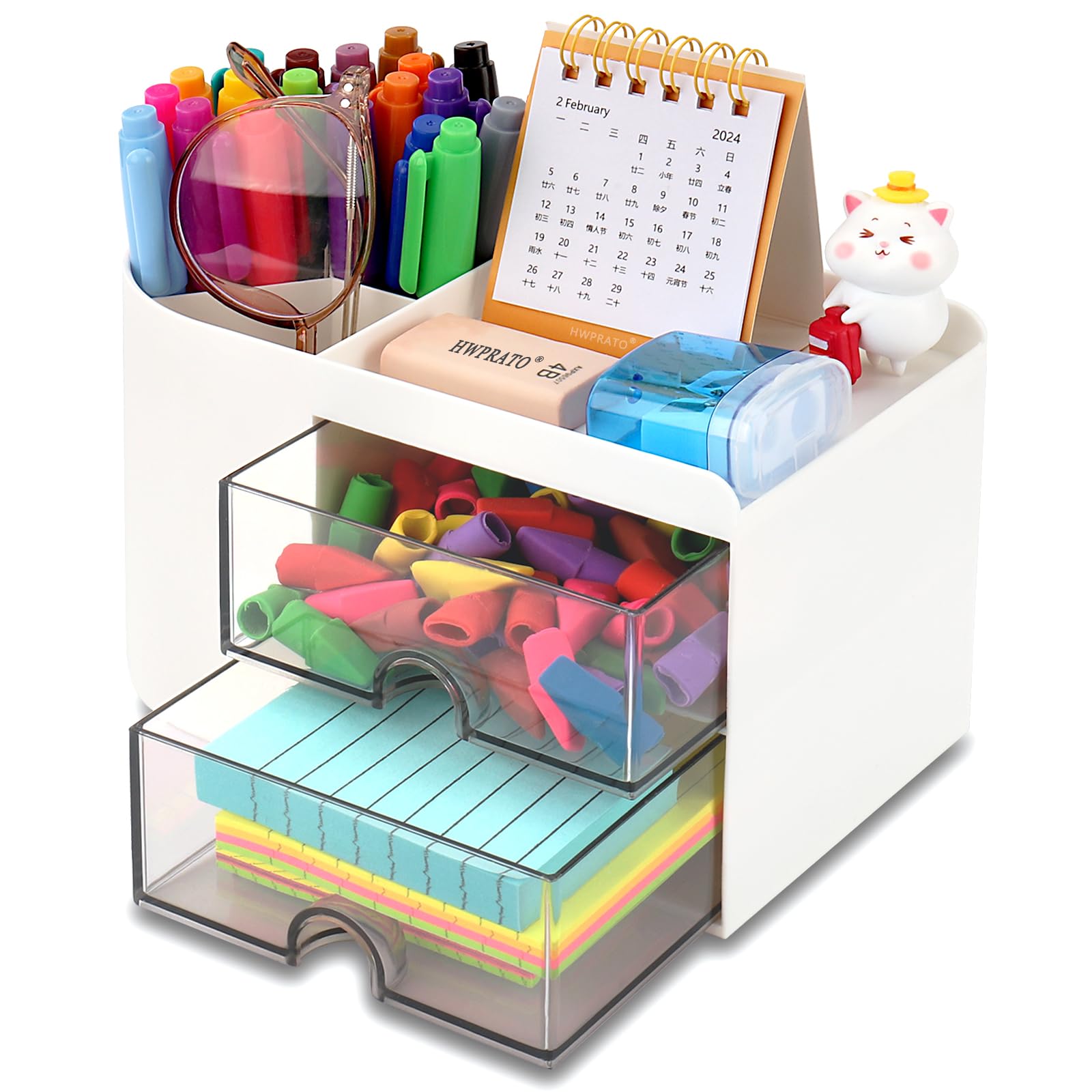 HWPRATO Mini Drawer Organizers Accessories with Compartments and ...