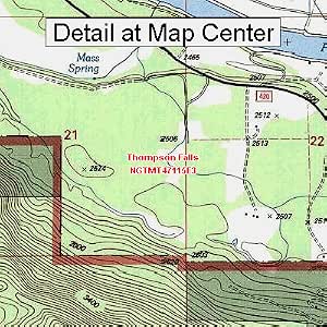 Amazon.com : USGS Topographic Quadrangle Map - Thompson Falls, Montana ...