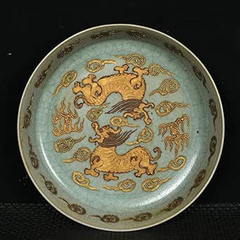 Amazon.co.jp: Song Ancient Pottery Bitumen Powdered Golden God Beast ...