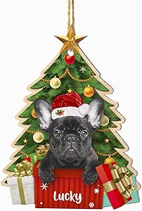 Amazon.com: Personalized French Bulldog Ornaments Christmas Tree - Dog ...