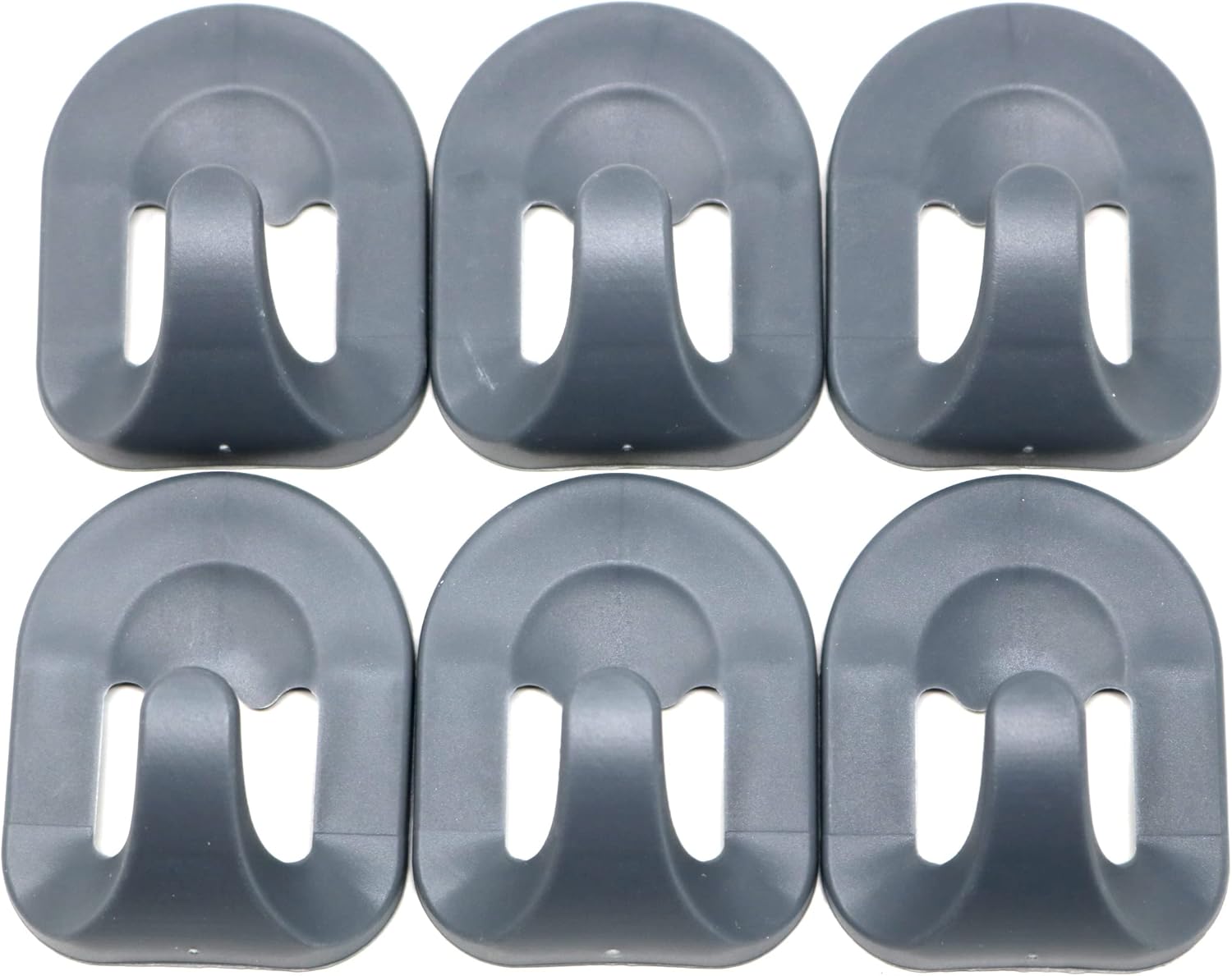 fiXte 6 x Self Adhesive Plastic Hooks Removable Stick on Multi Purpose ...