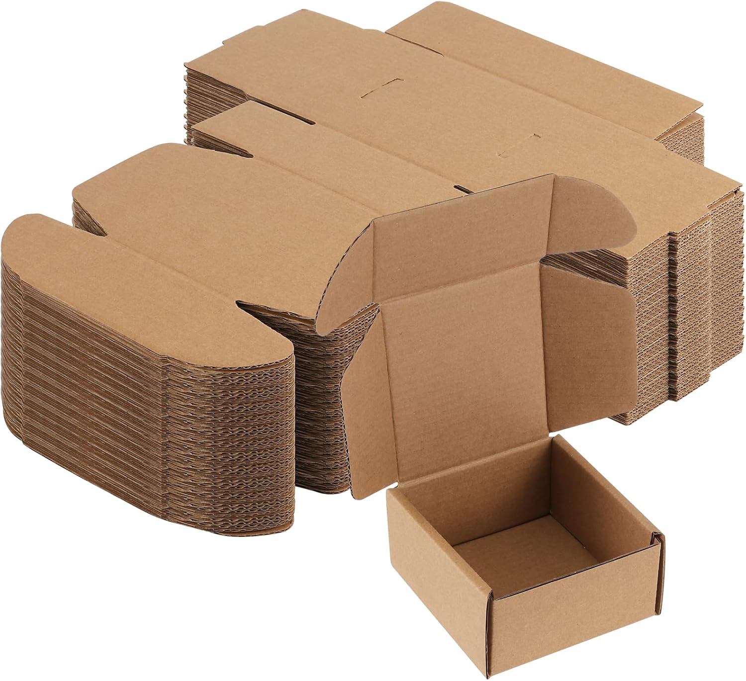 JEUIHAU 100 Pack 10 x 10 x 5cm Packing Boxes, Small Parcel Postal Boxes ...