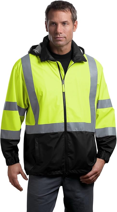 Amazon.com: CornerStone ANSI 107 Class 3 Safety Windbreaker: Clothing ...